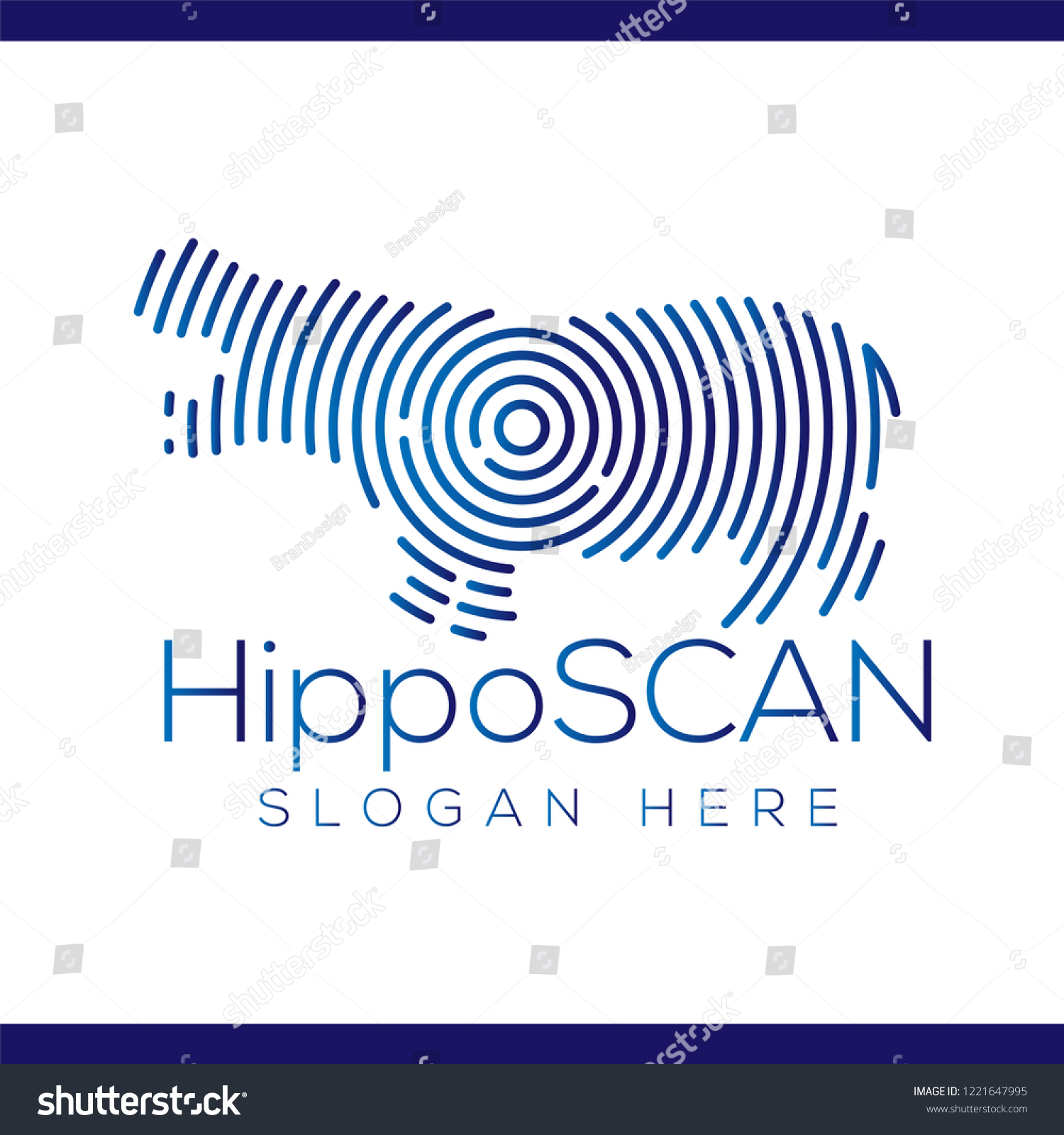 Hippo Scan Technology Logo Vector Element Stock Vector (Royalty Free ...