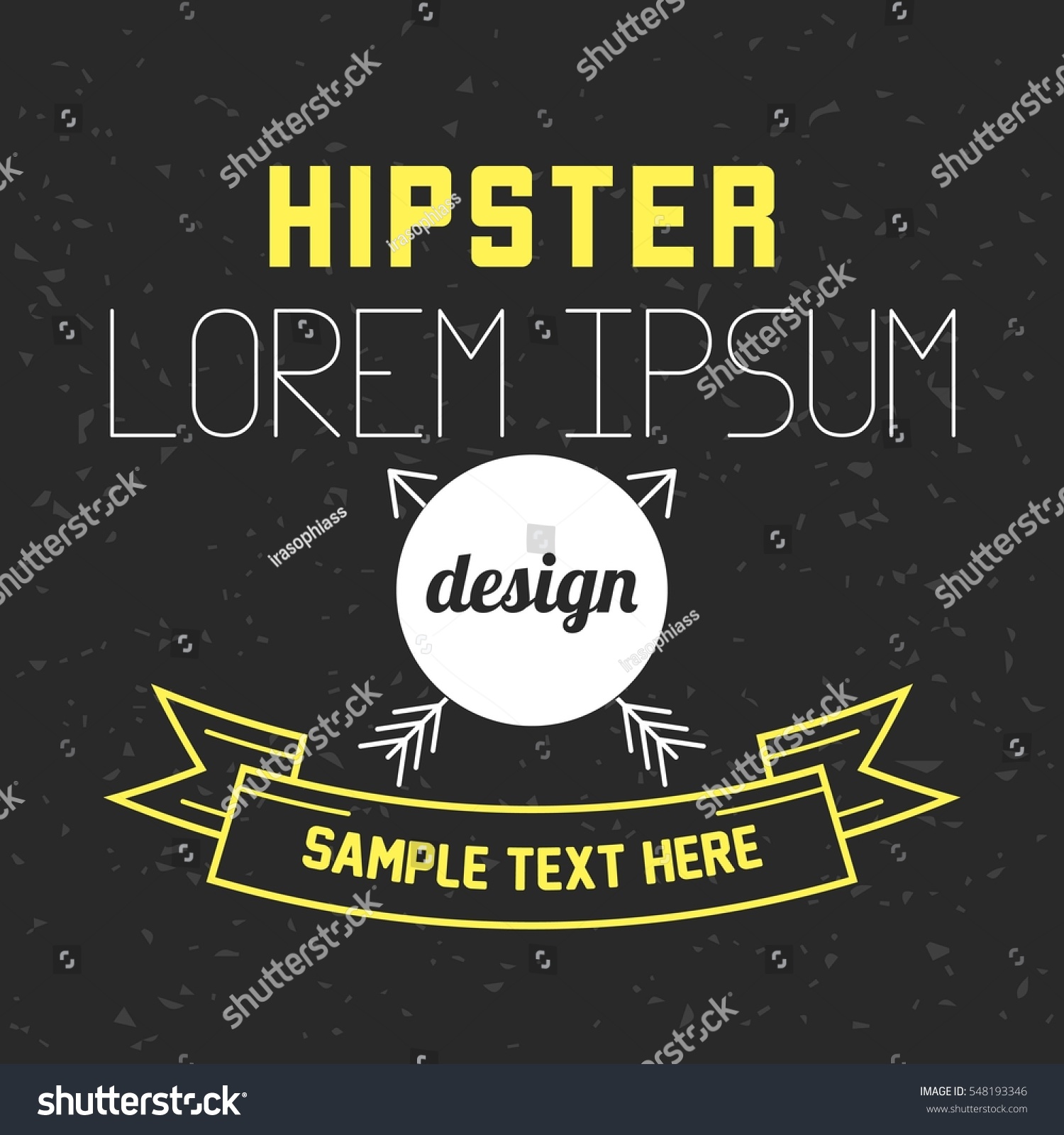 Hipster Poster Design Template Stock Vector (Royalty Free) 548193346