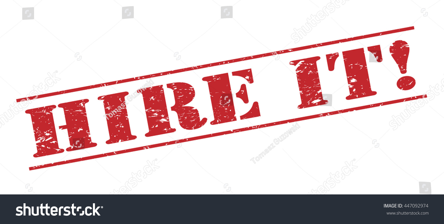 Hire Vector Stamp On White Background Stock Vector (Royalty Free) 447092974