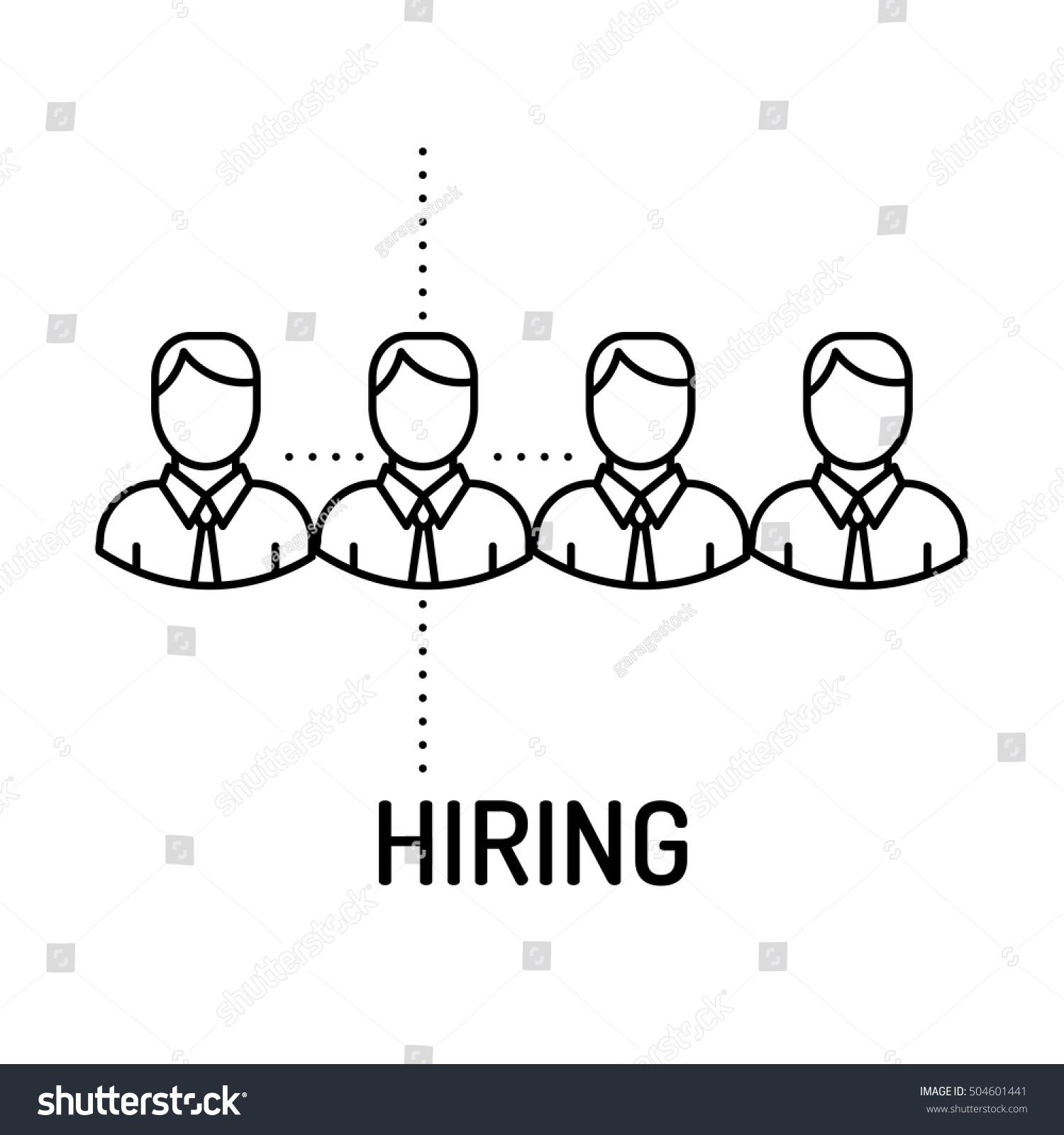Hiring Line Icon 스톡 벡터(사용료 없음) 504601441 - Shutterstock