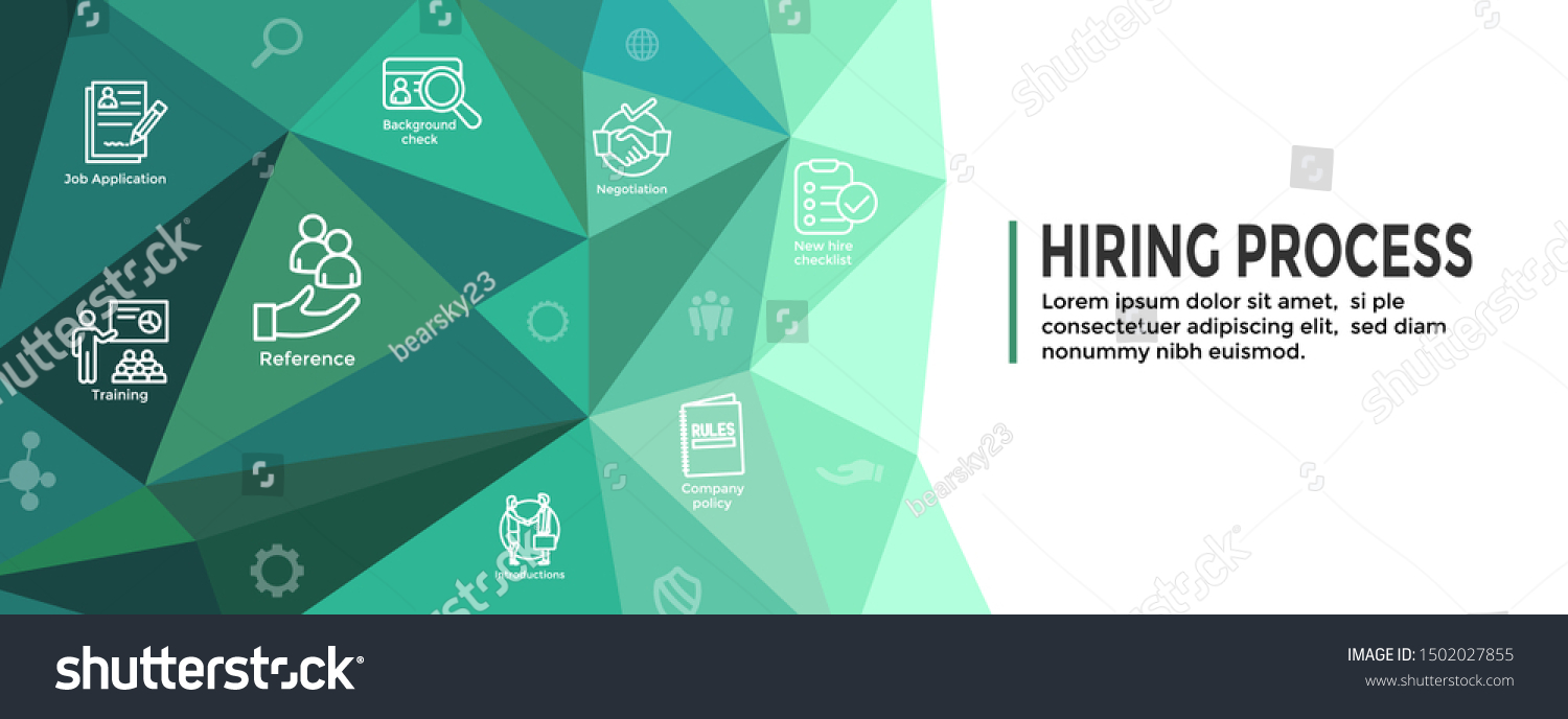 Hiring Process Icon Set Web Header Stock Vector (Royalty Free) 1502027855