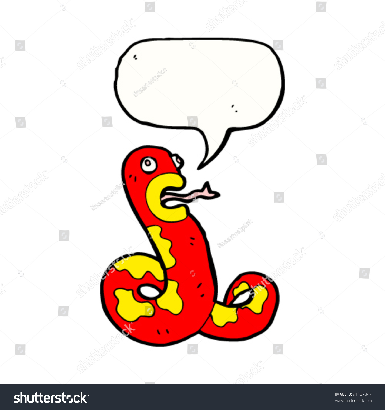 Hissing Cartoon Snake Stock Vector (Royalty Free) 91137347 | Shutterstock