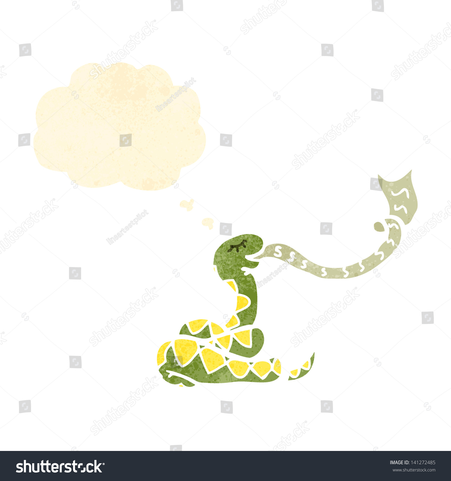 Hissing Snake Cartoon Stock Vector (Royalty Free) 141272485