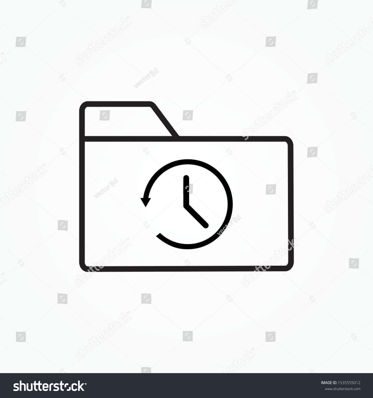 History Folder Icon Design Vector Illustration Stock Vector (Royalty ...