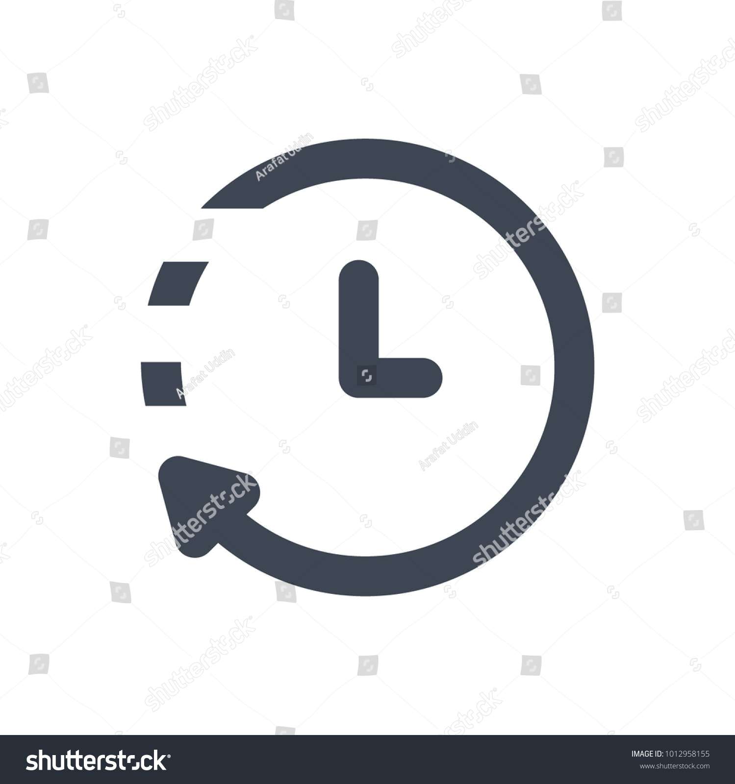 History Time Icon: vector de stock (libre de regalías) 1012958155 ...