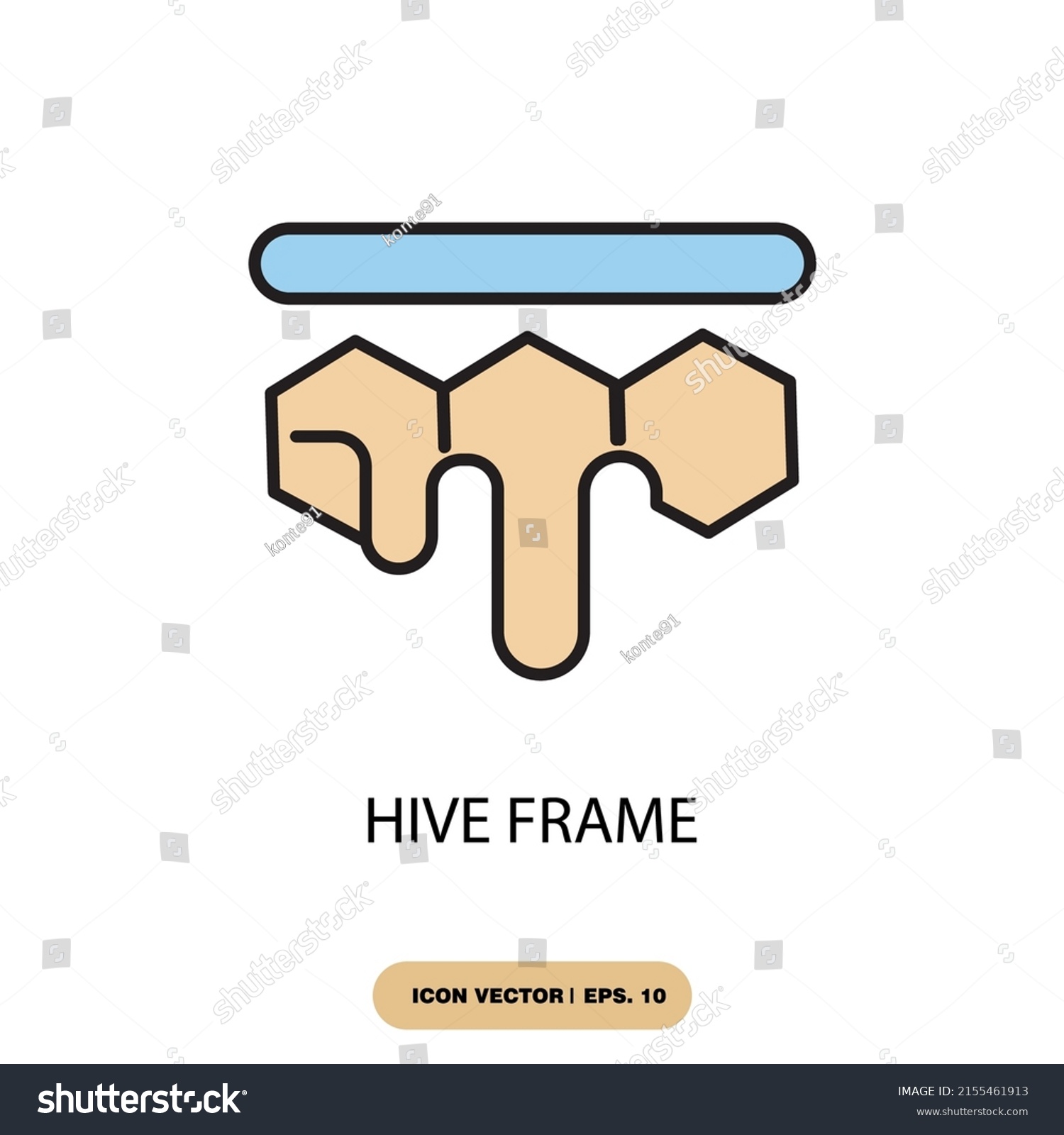 Hive Frame Icons Symbol Vector Elements Stock Vector (Royalty Free ...