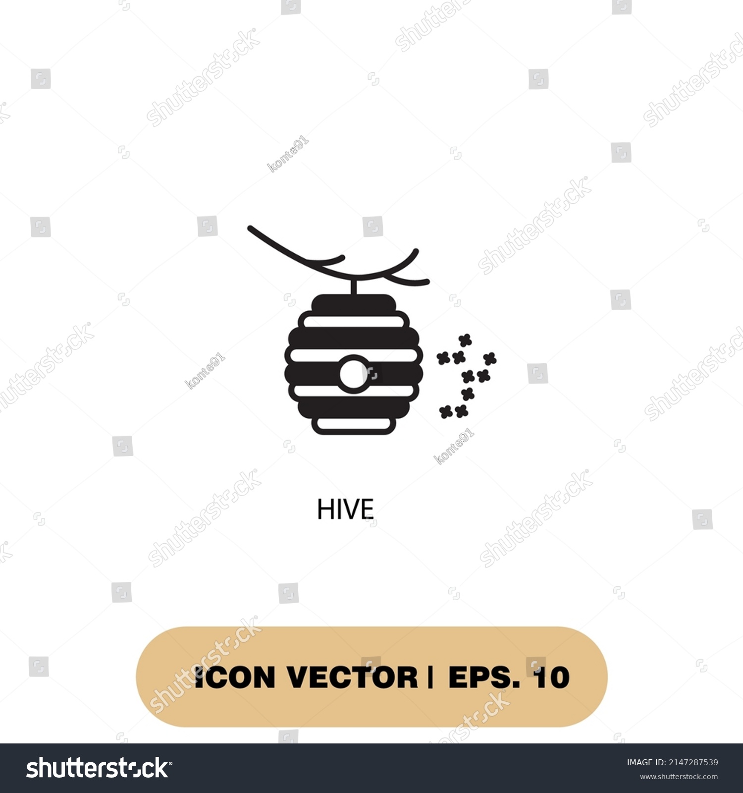 Hive Icons Symbol Vector Elements Infographic Stock Vector (Royalty ...