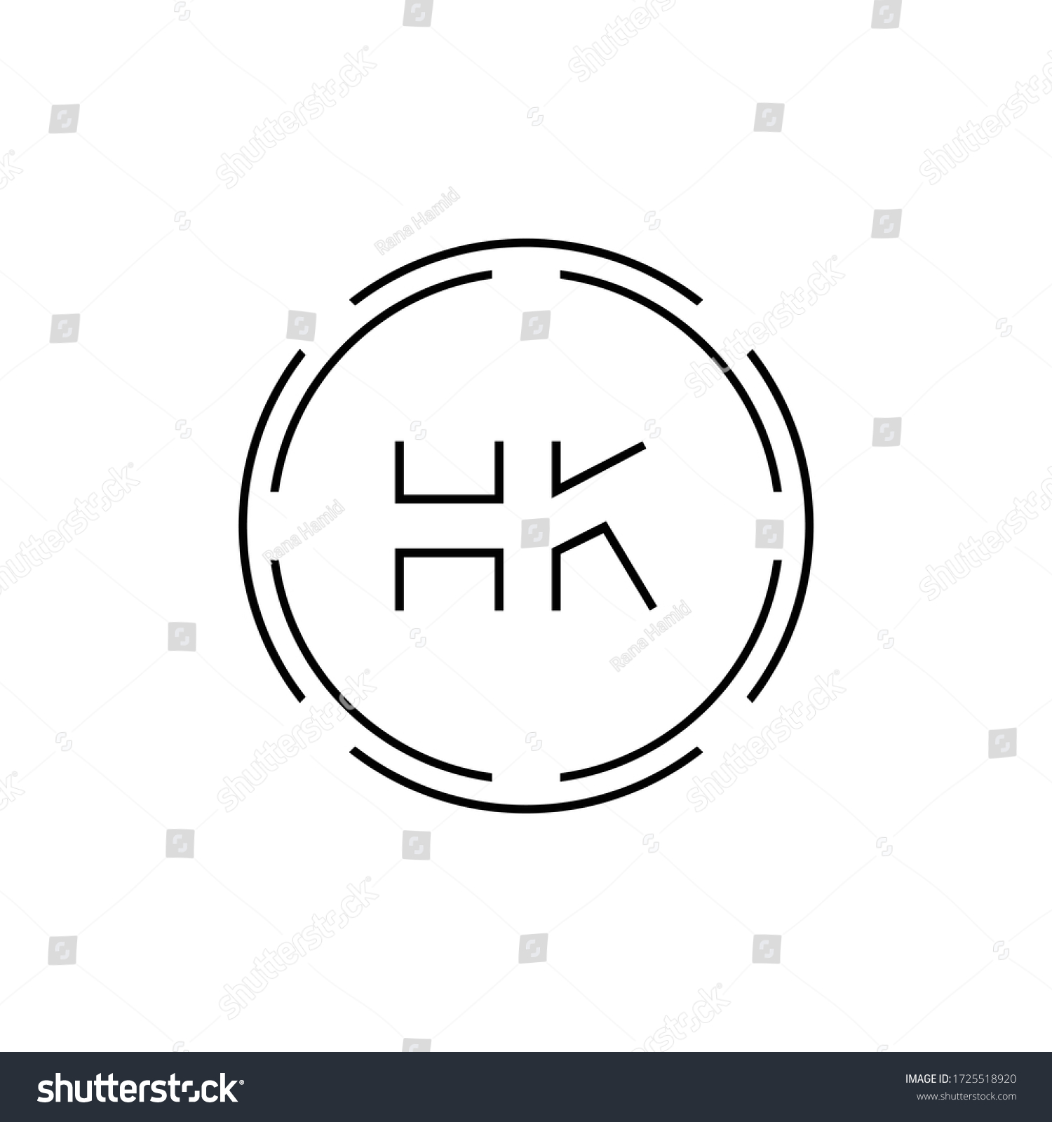 Hk Logo Design Vector Template Initial Stock Vector (Royalty Free ...