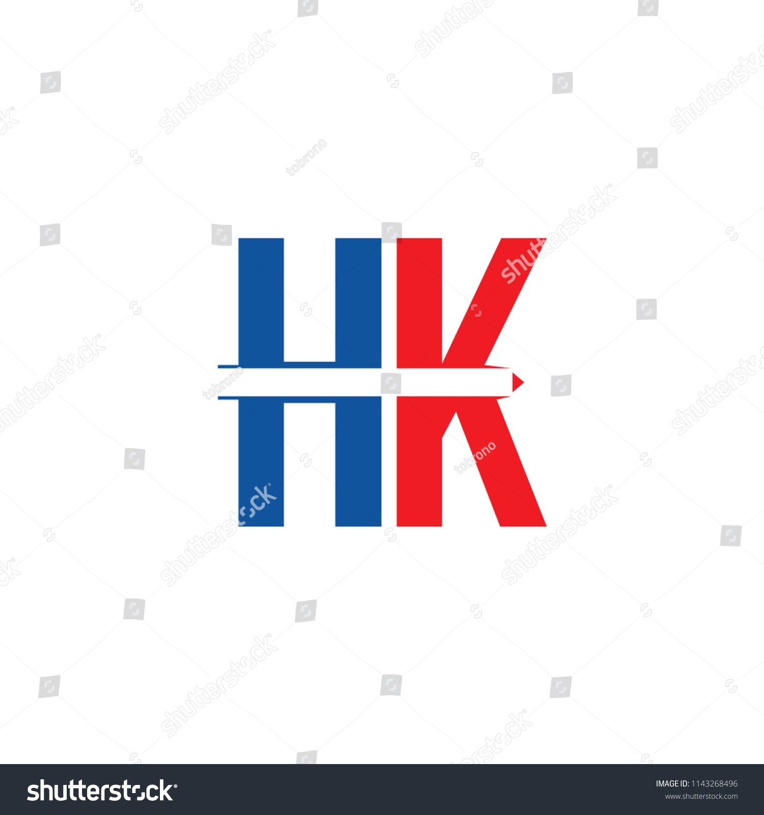 Hk Logo Vector Template Design Illustration Stock Vector (Royalty Free ...