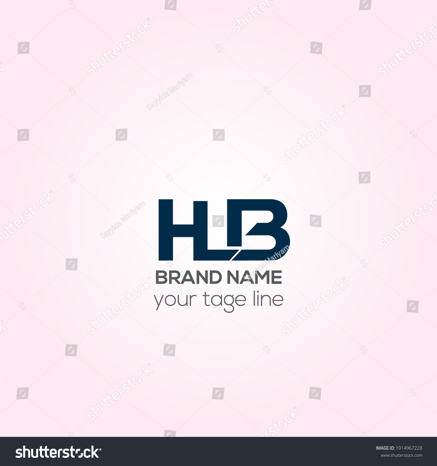 Hlb Letters Vector Logo Design Creative Stock Vector (Royalty Free ...