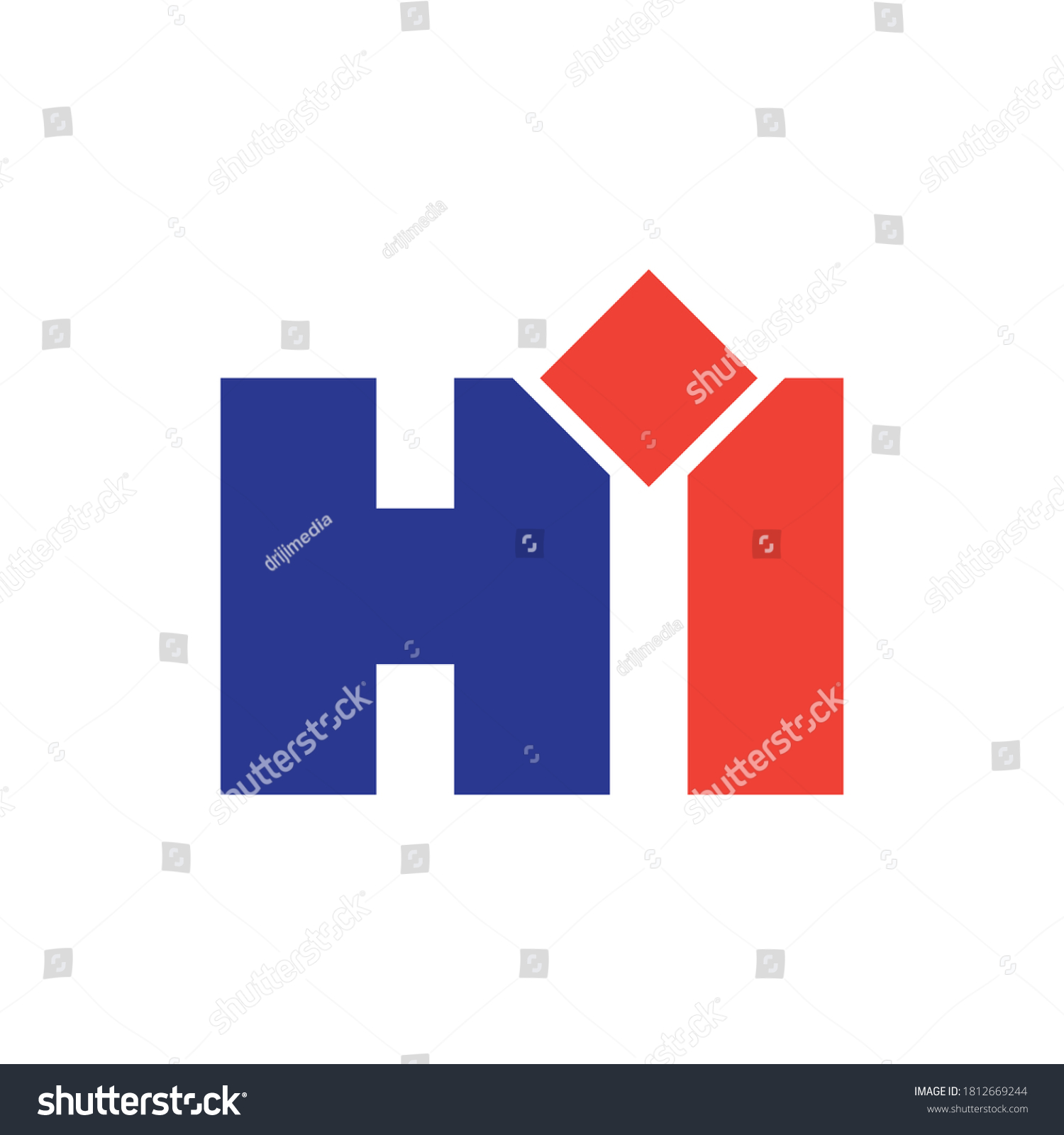 Hm Letter Logo Design Vector Stock Vector (Royalty Free) 1812669244 ...