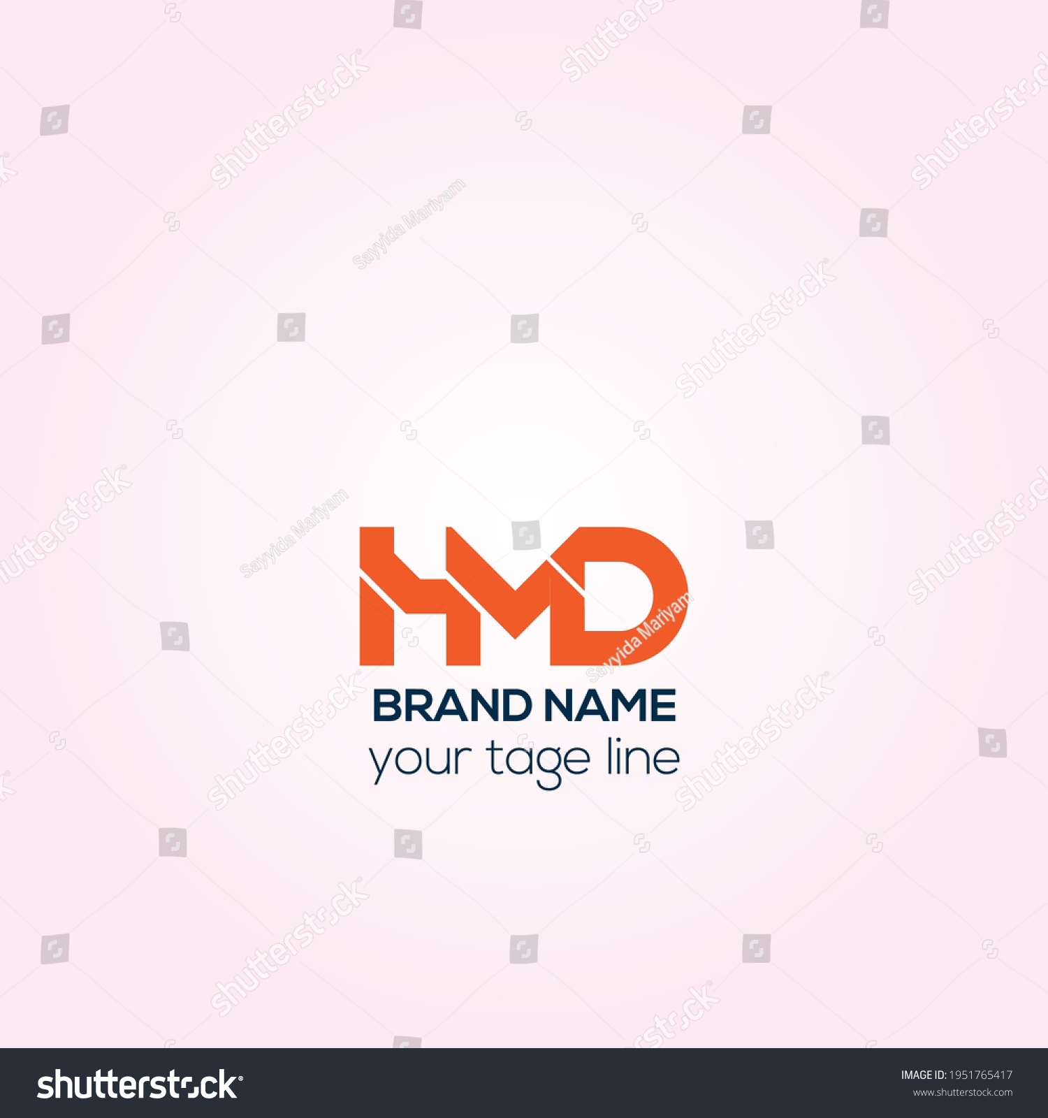 Hmd Vector Logo Design Hmd Creative Stock Vector (Royalty Free ...