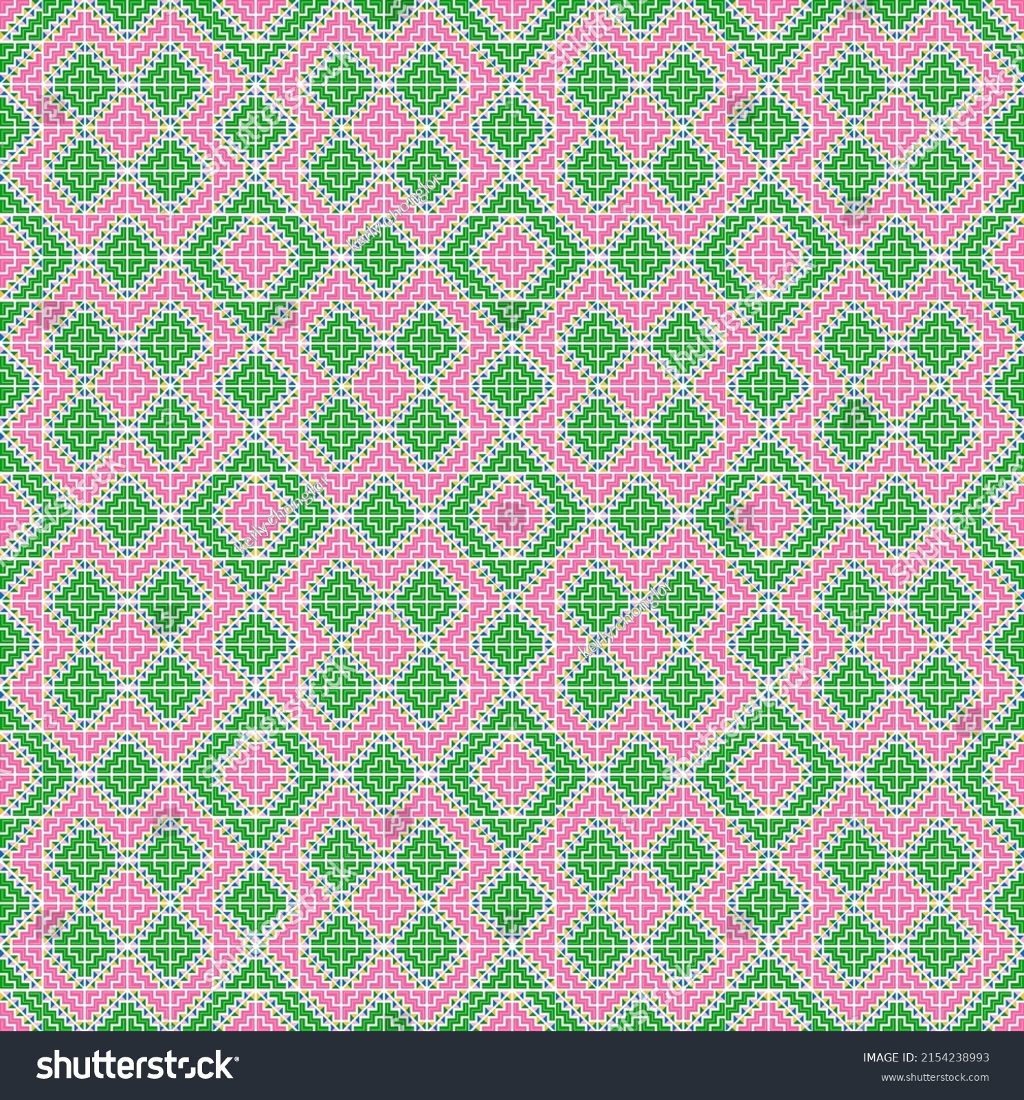 Hmong Traditional Handmade Clothes Pattern Background Stock Vector ...