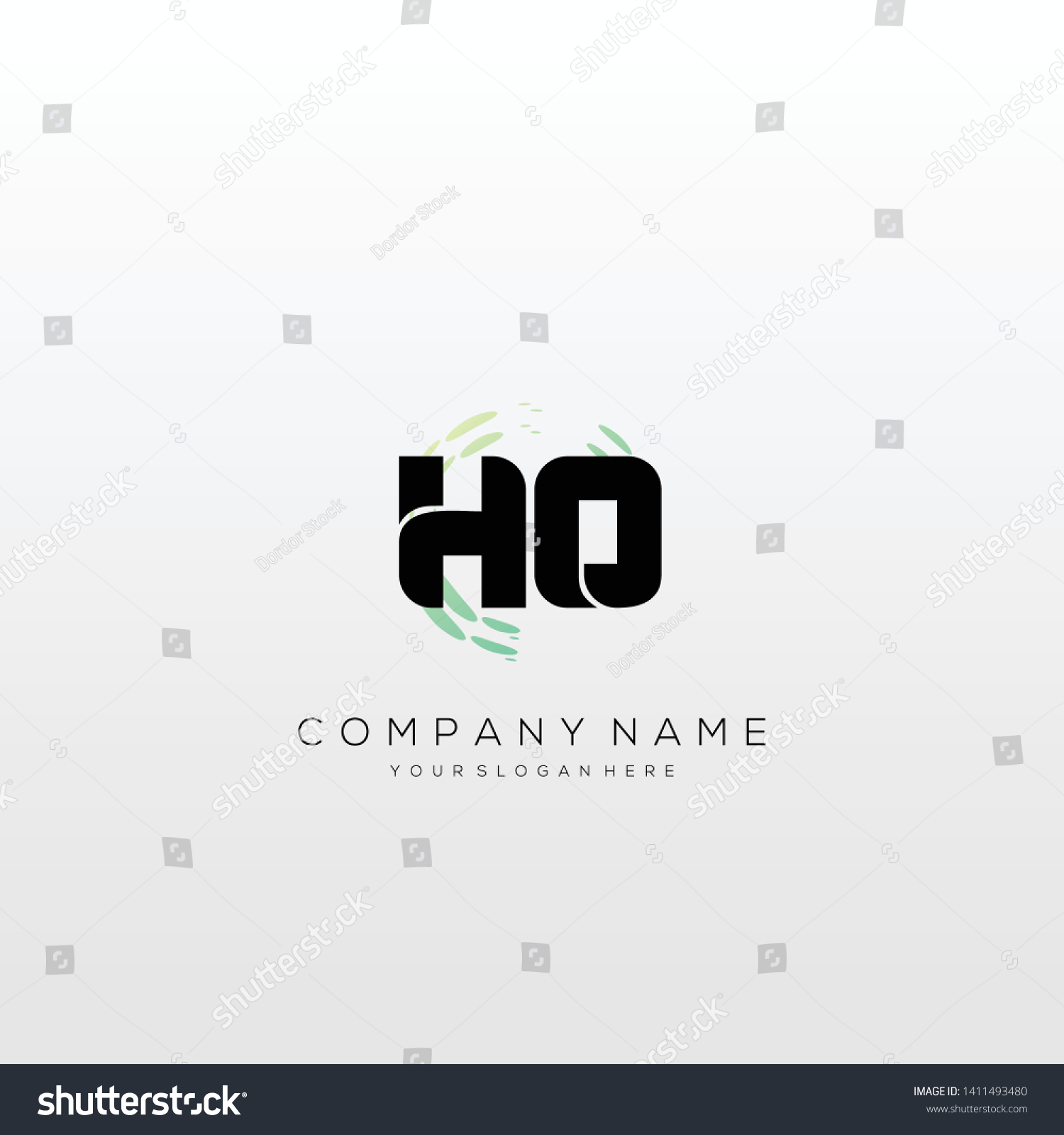 Ho Initial Letter Abstract Logo Design Stock Vector (Royalty Free ...