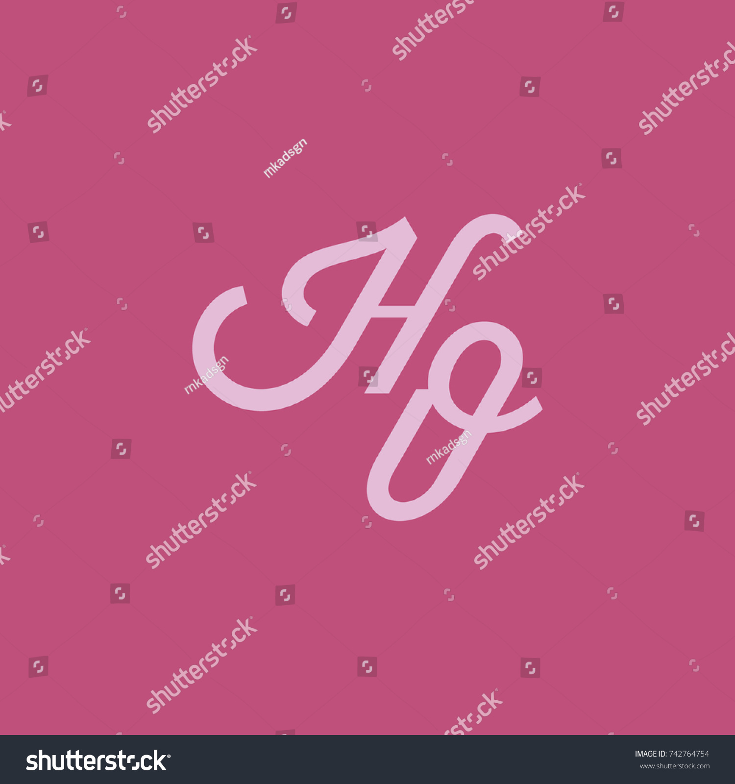 Ho Letter Logo Square Background Stock Vector (Royalty Free) 742764754 ...