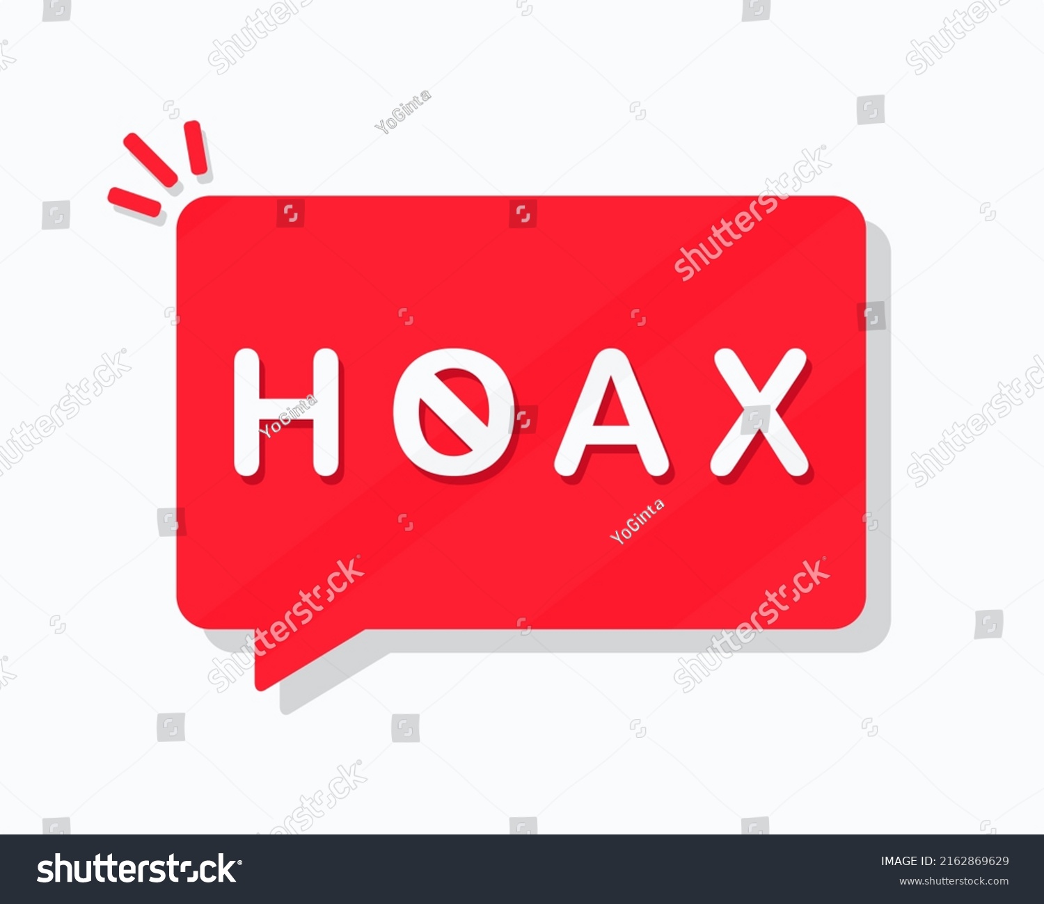 Hoax Warning Message Vector Illustration Stock Vector (Royalty Free ...
