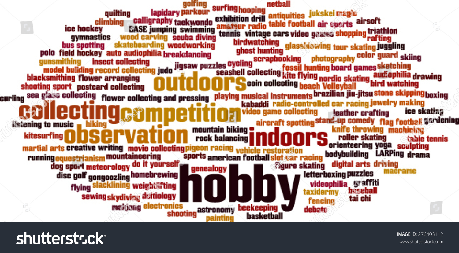 Hobby Word Cloud Concept Vector Illustration Stock Vector (Royalty Free ...