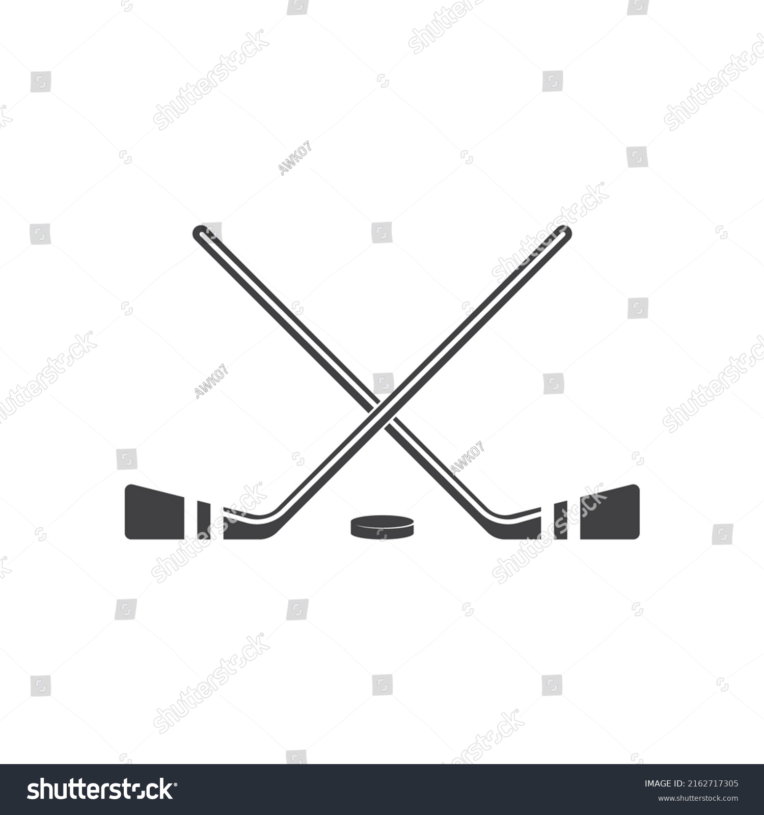 Hockey Logo Flat Design Vector Stock Vector (Royalty Free) 2162717305 ...