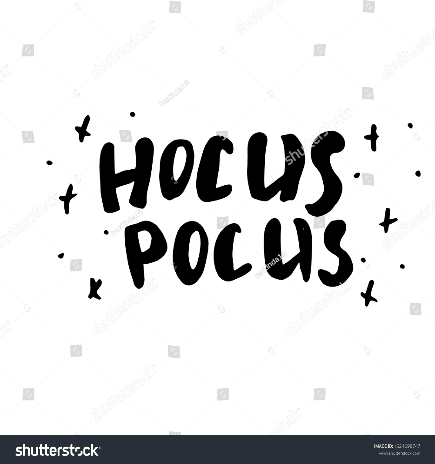 Hocus Pocus Hand Drawn Creative Calligraphy Stock Vector (Royalty Free ...