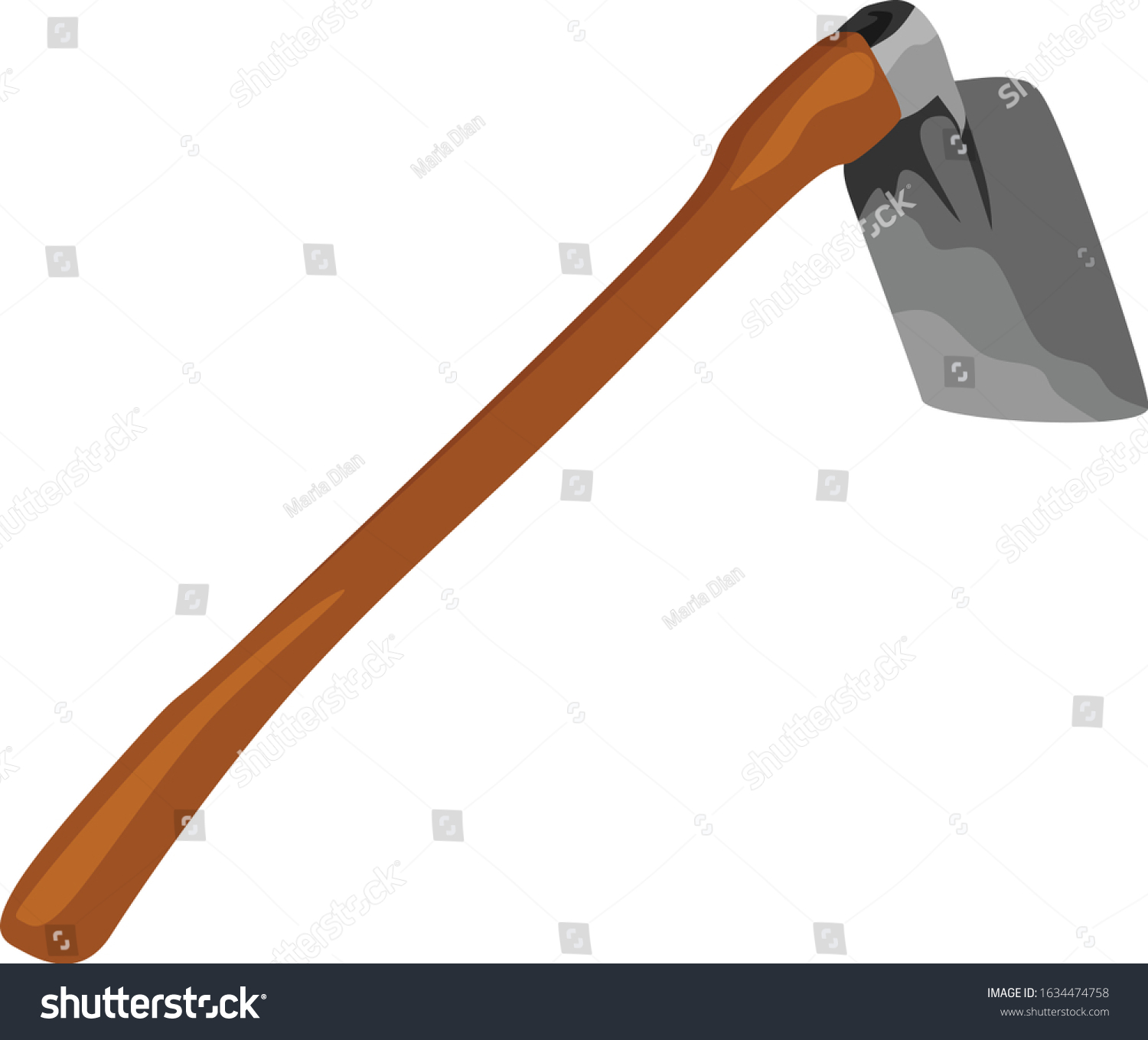 Hoe Tool Equipment Vector Illustration Stock Vector (Royalty Free ...