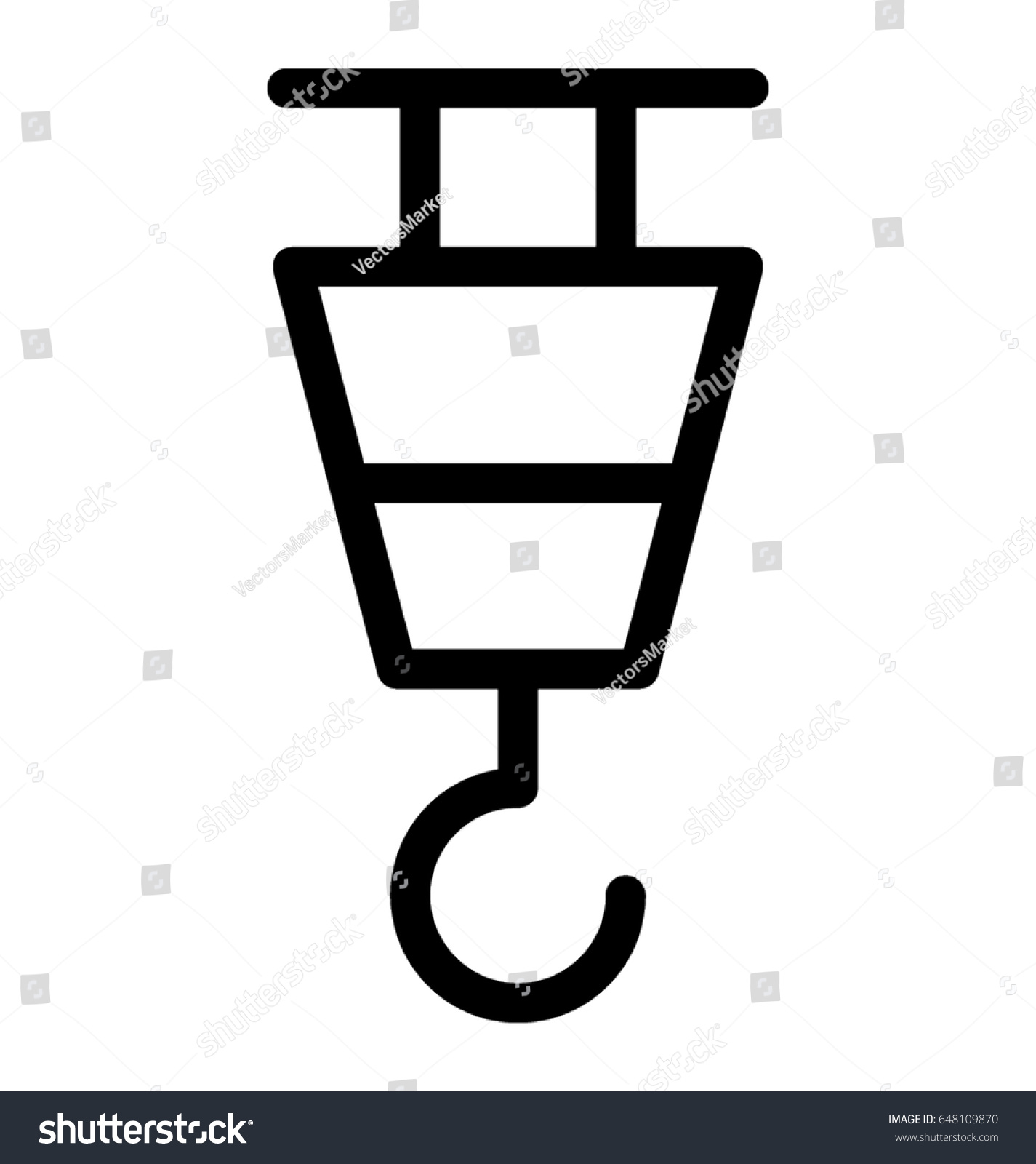 Hoist Line Vector Icon Stock Vector (Royalty Free) 648109870 | Shutterstock