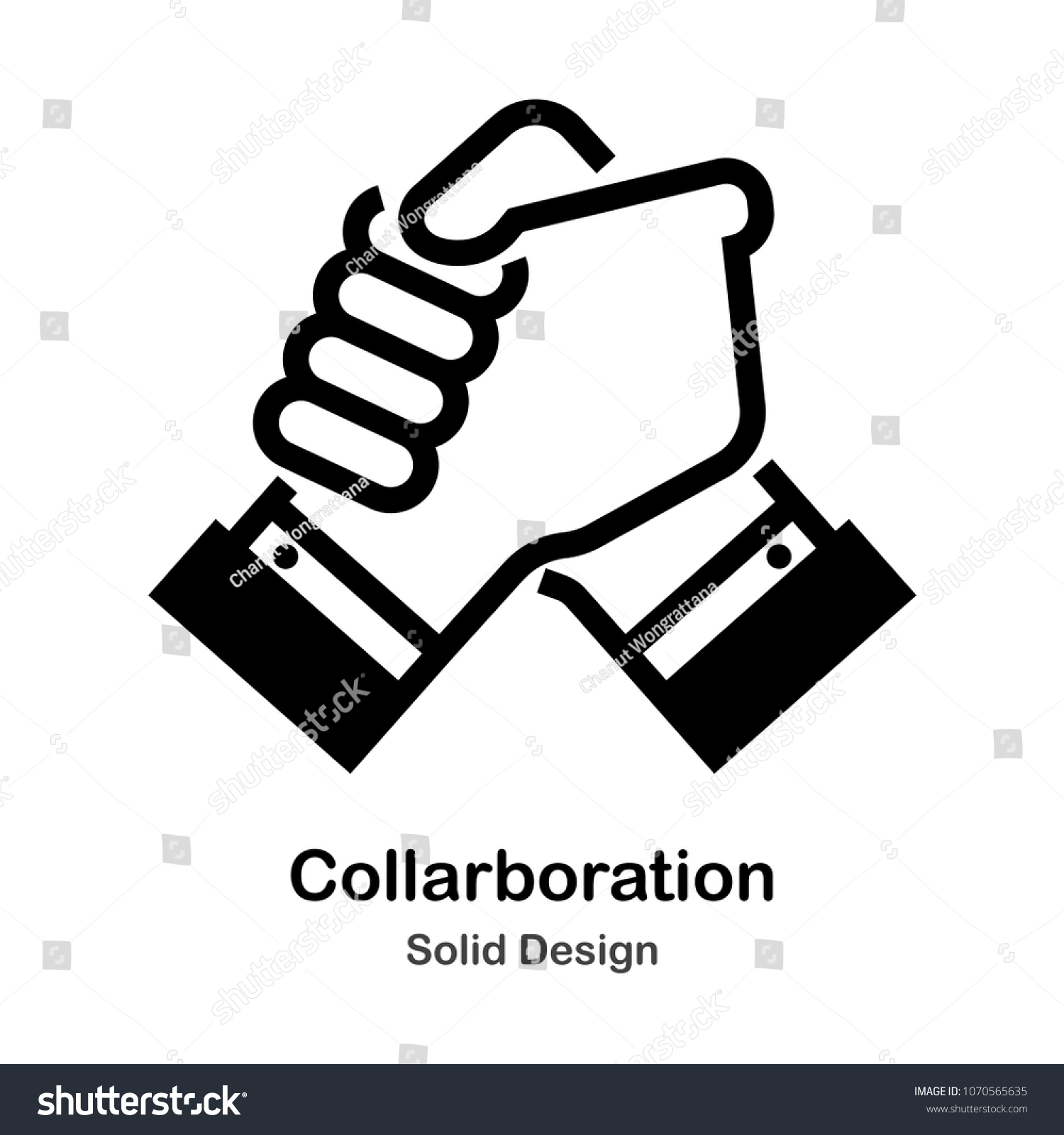 Holding Hands Solid Icon Stock Vector (Royalty Free) 1070565635