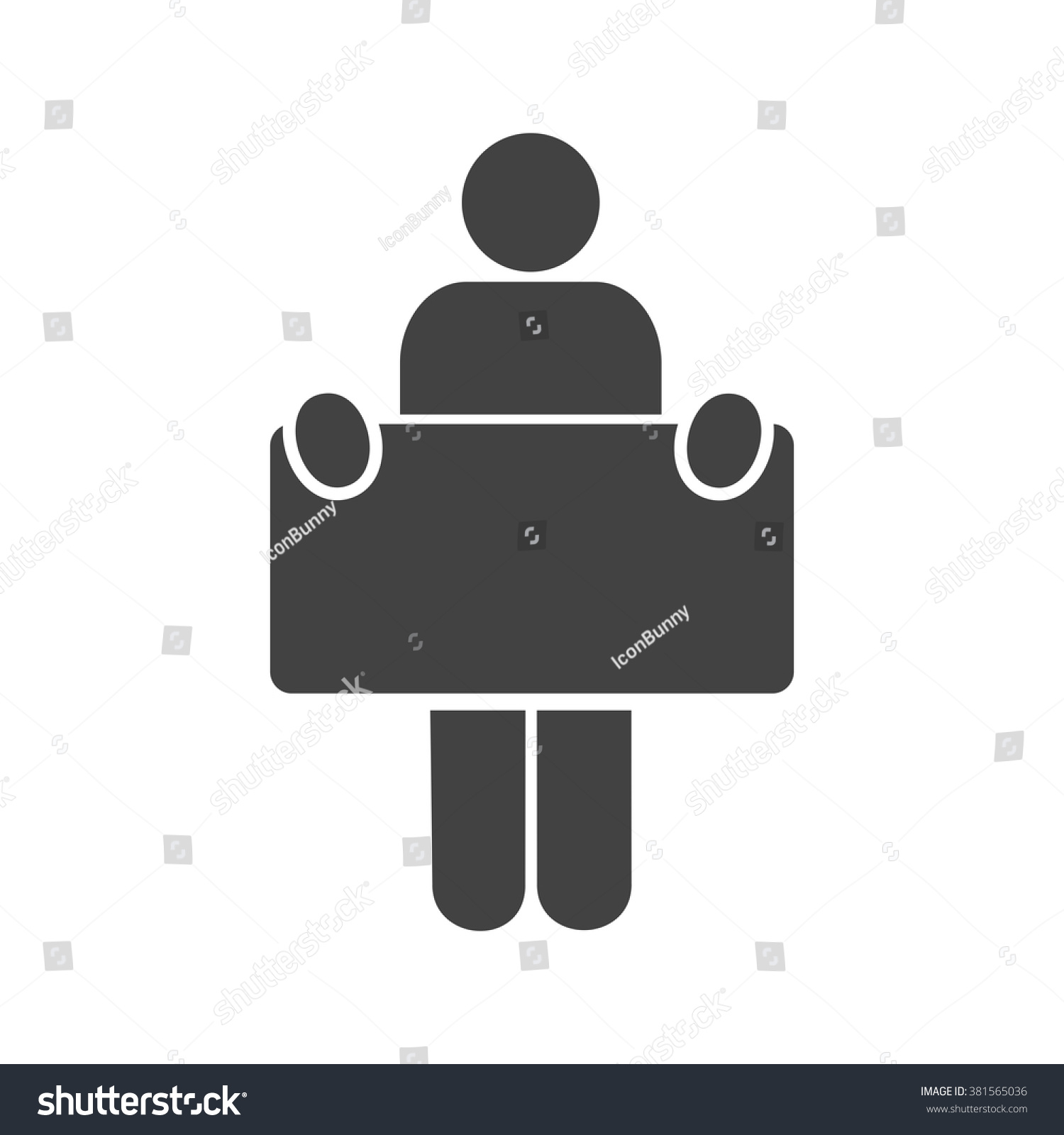 Holding Sign Stock Vector (Royalty Free) 381565036 | Shutterstock