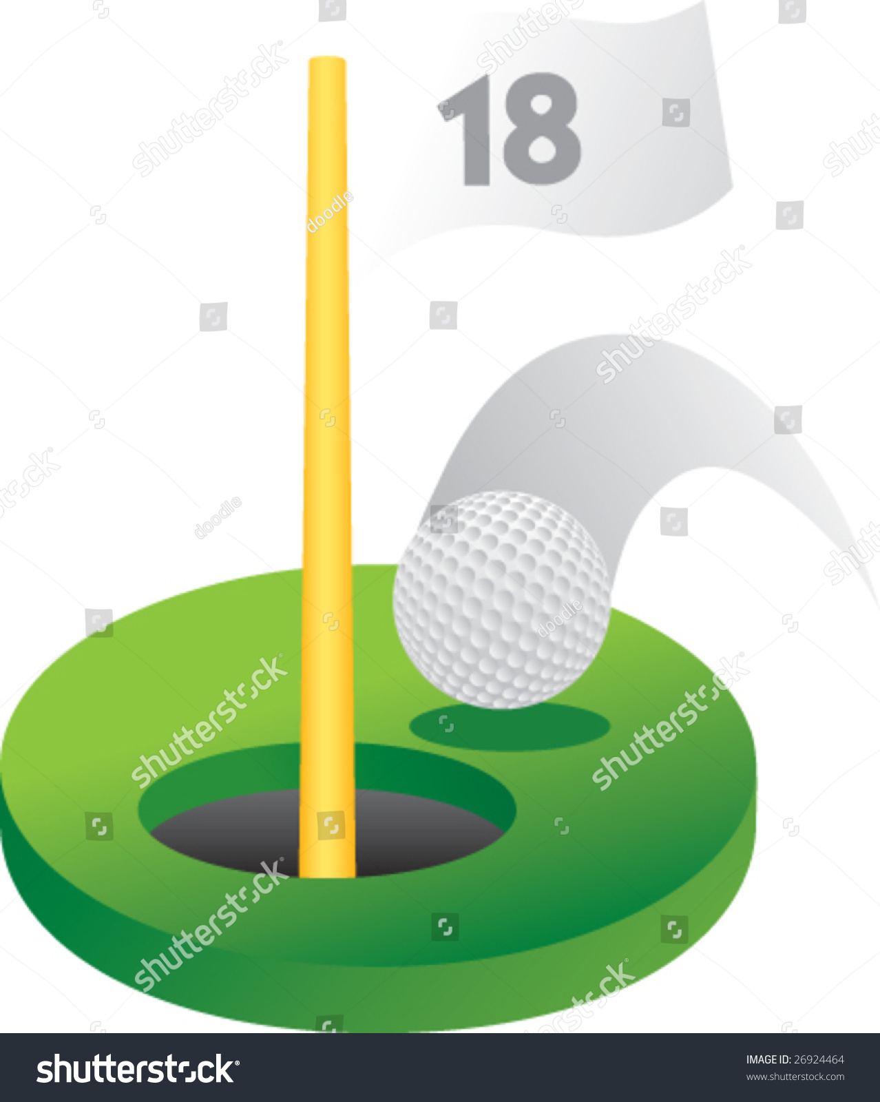 Hole One Stock Vector (Royalty Free) 26924464 | Shutterstock