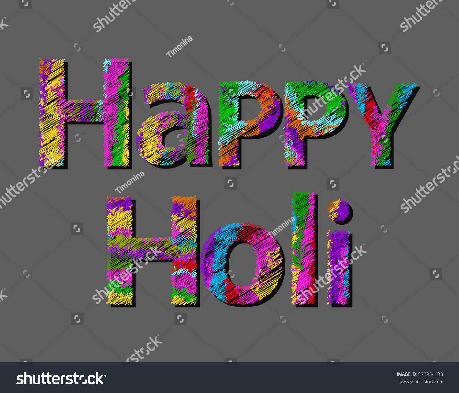 Holi Vector Illustration: vector de stock (libre de regalías) 575934433 ...