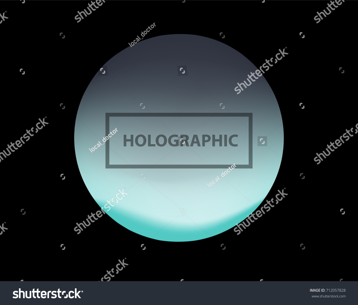Holographic Circle On Dark Background Stock Vector (Royalty Free ...