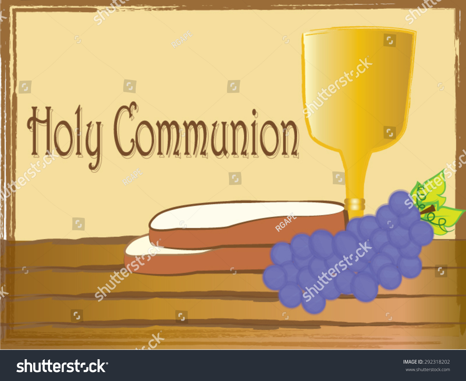 Vektor Stok Holy Communion Drawing Cartoon Vector (Tanpa Royalti ...