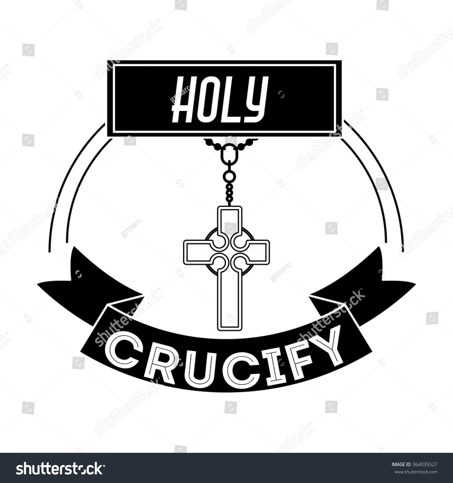 Holy Crucifix Design Stock Vector (Royalty Free) 364035527 | Shutterstock