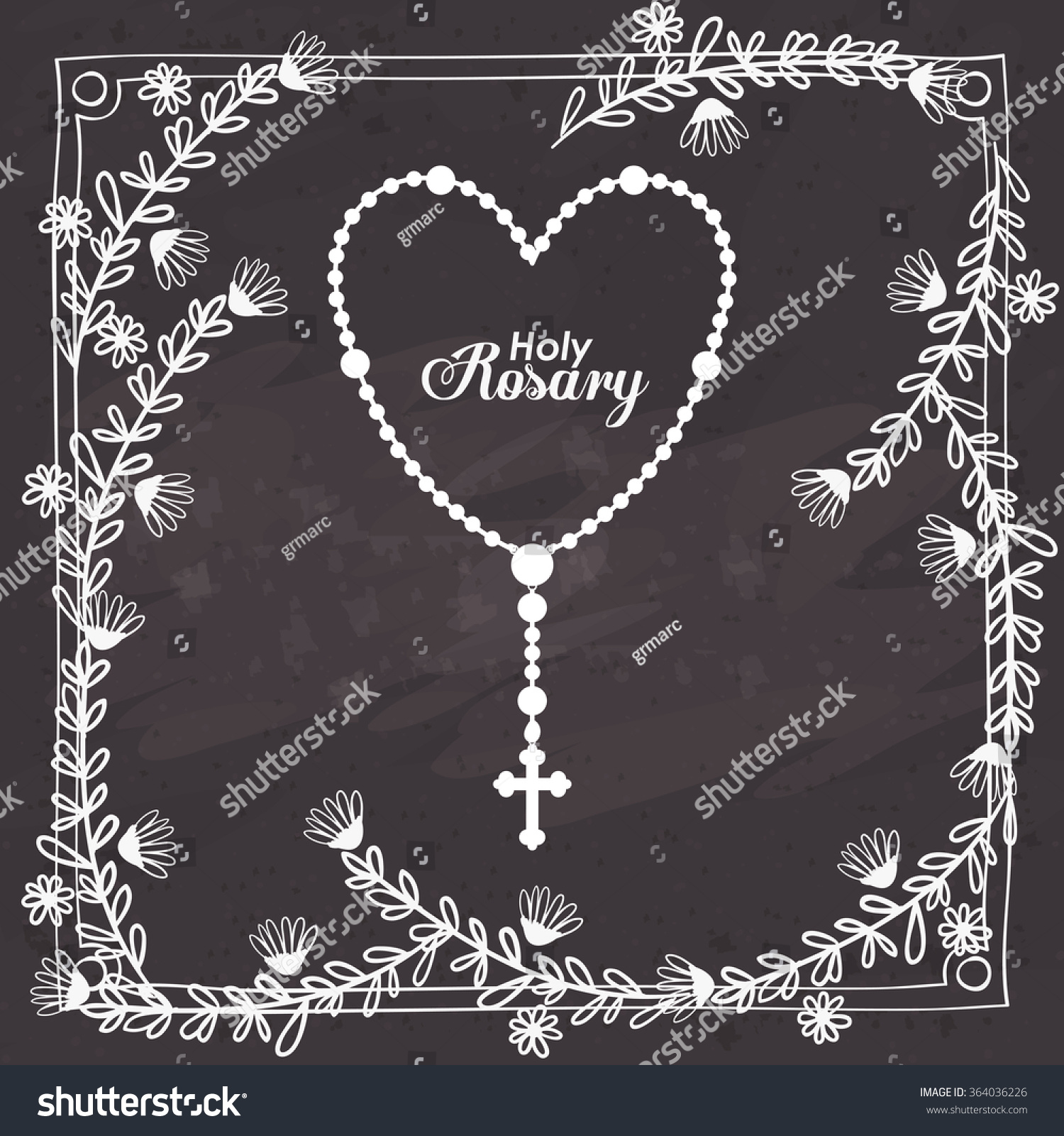 Holy Rosary Design Stock Vector (Royalty Free) 364036226