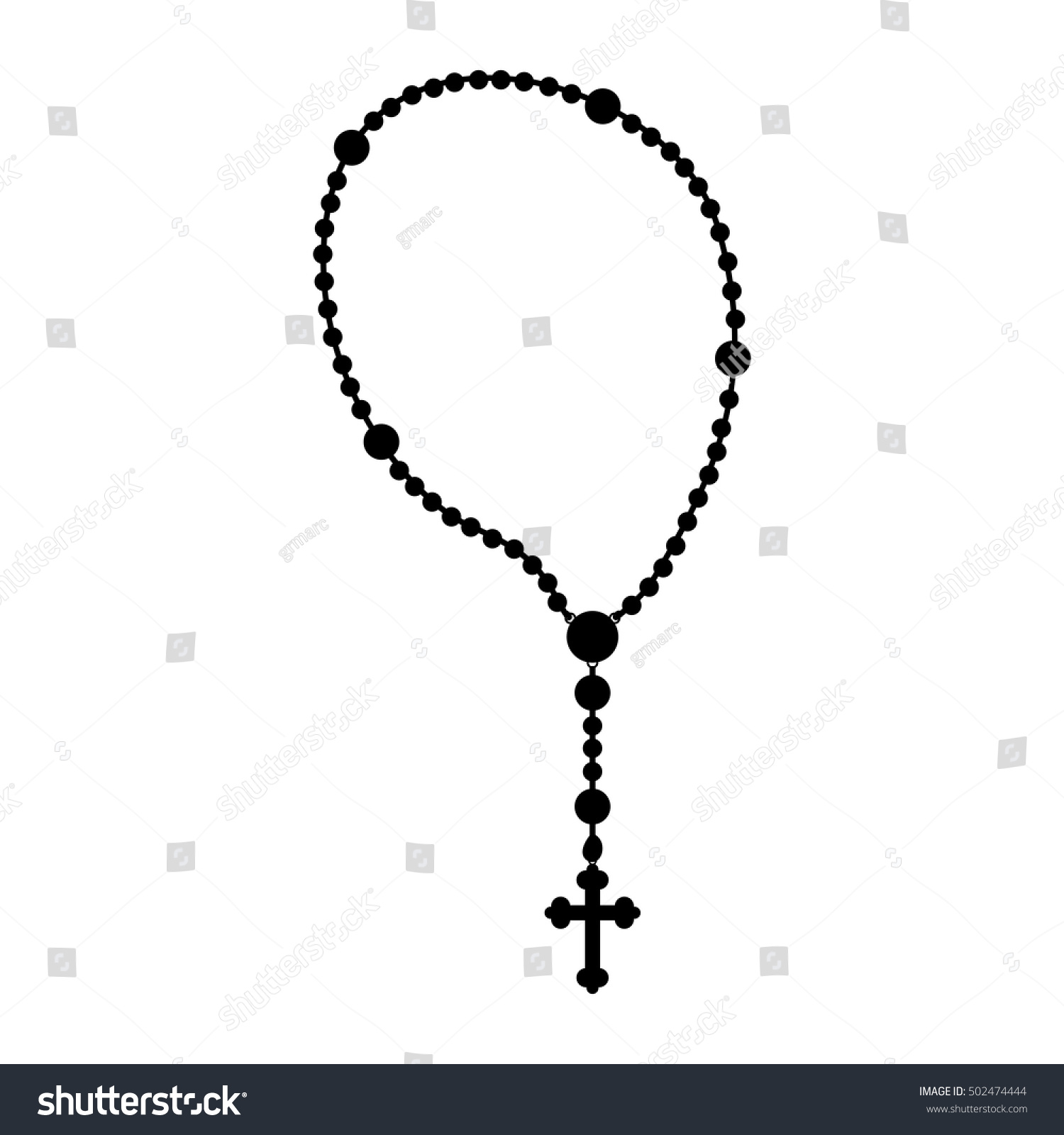 diseño del rosario sagrado: vector de stock (libre de regalías ...