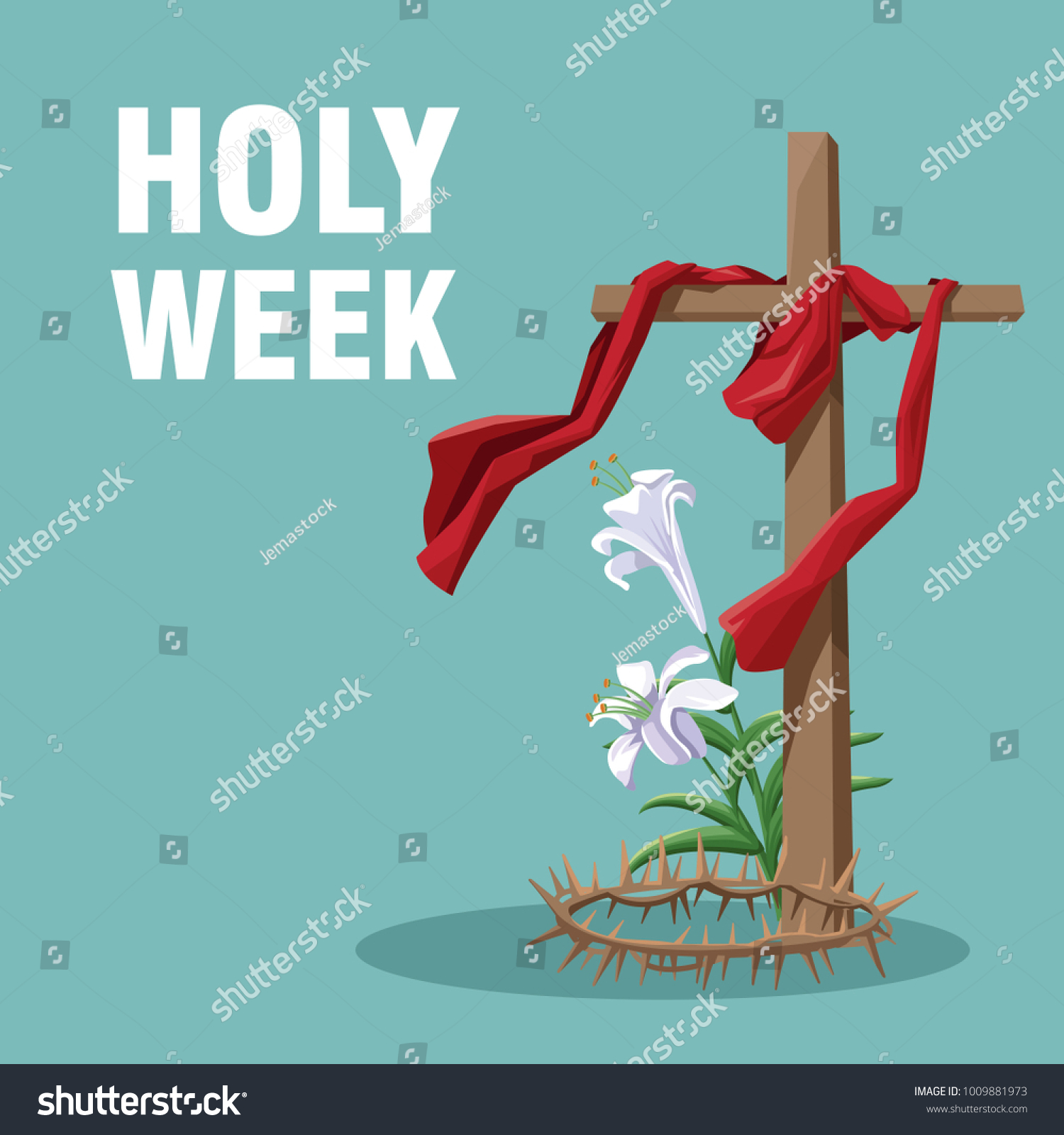 Holy Week Catholic Tradition Stock Vector (Royalty Free) 1009881973 ...