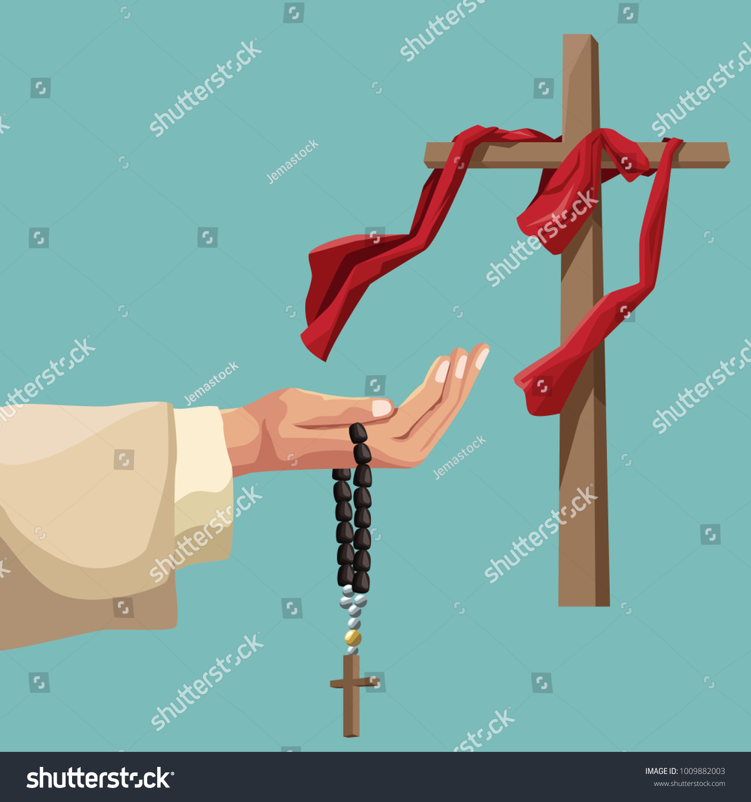 Holy Week Catholic Tradition Stock Vector (Royalty Free) 1009882003 ...