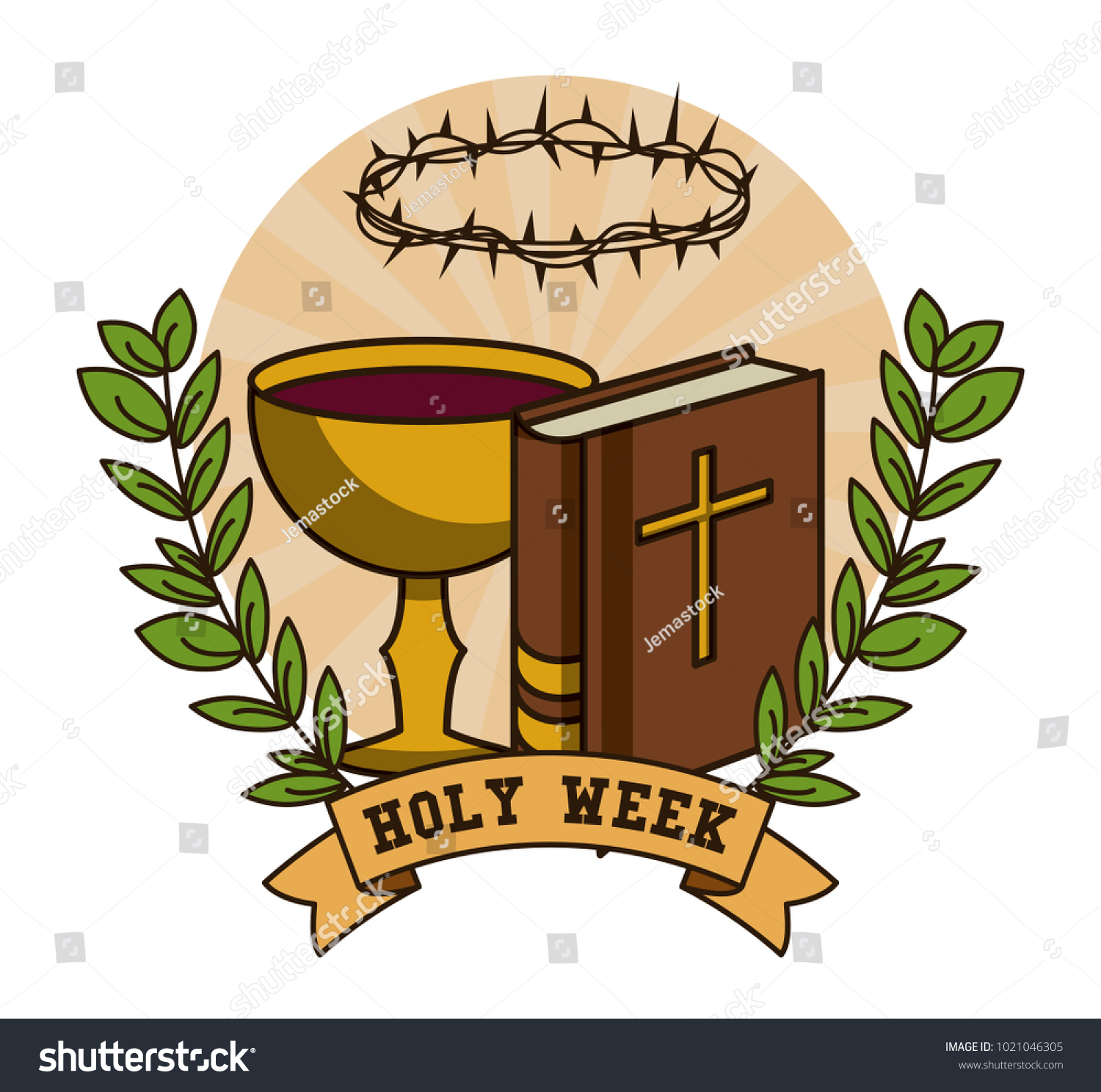 Holy Week Catholic Tradition Stock Vector (Royalty Free) 1021046305 ...