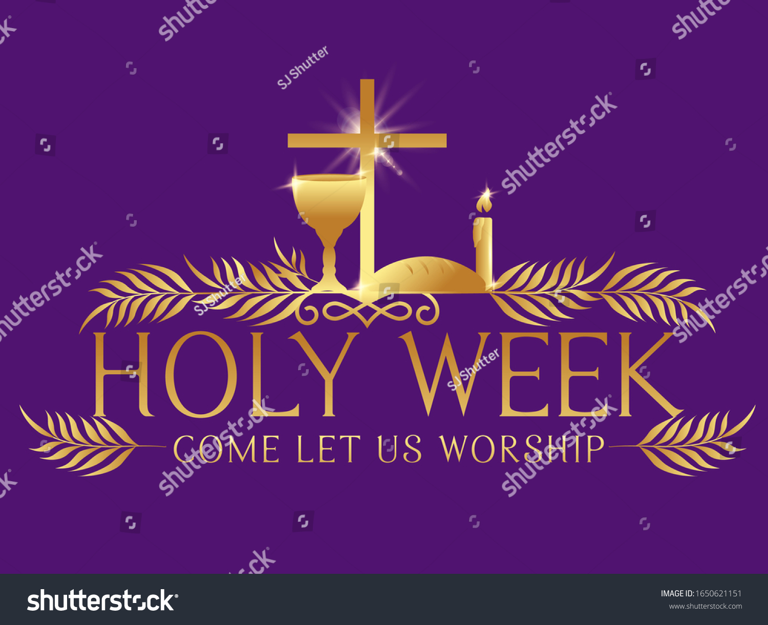 Holy Week Logo Vector Illustration Stock Vector (Royalty Free ...