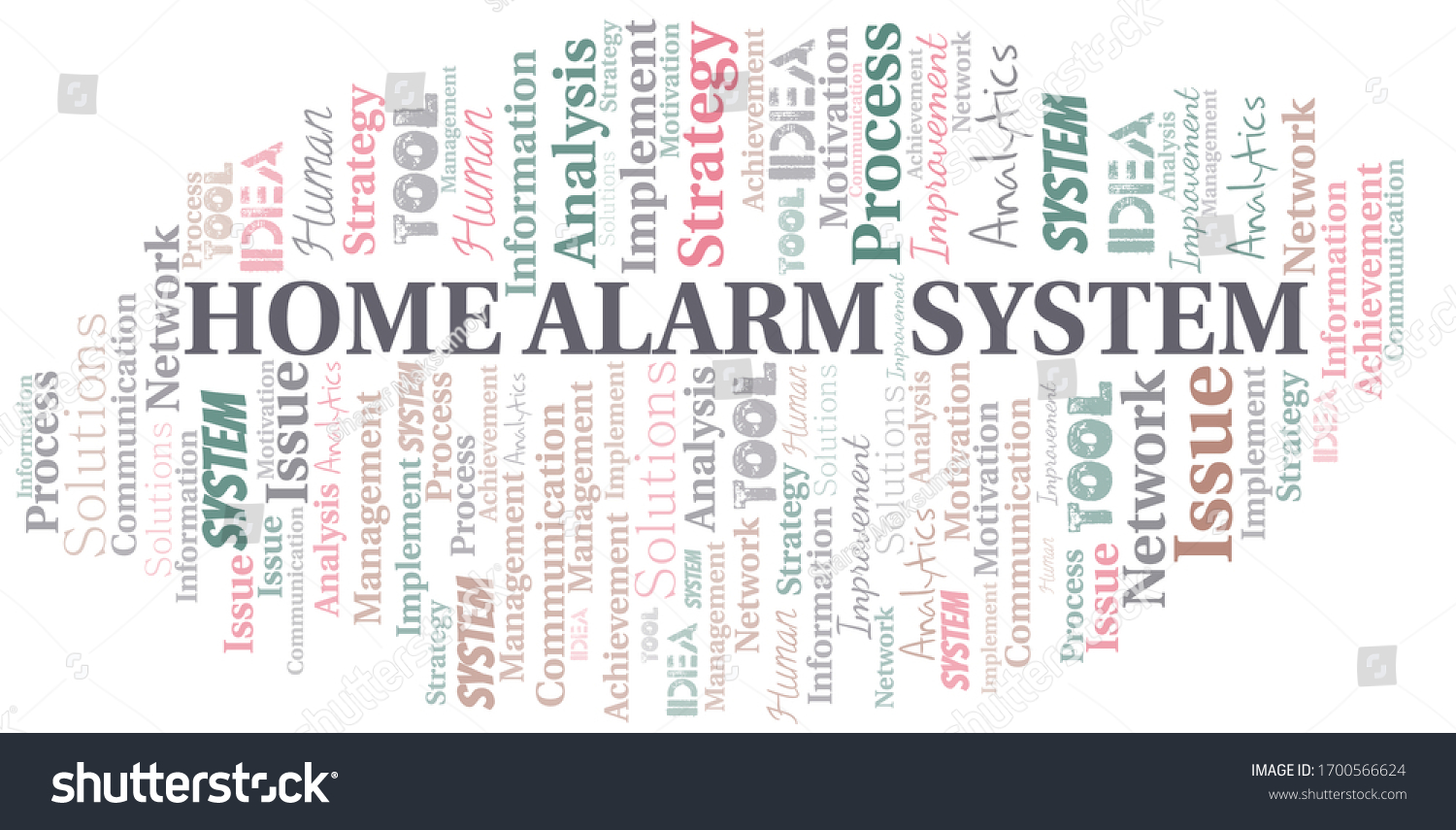 Home Alarm System Typography Vector Word Stock Vector (Royalty Free ...