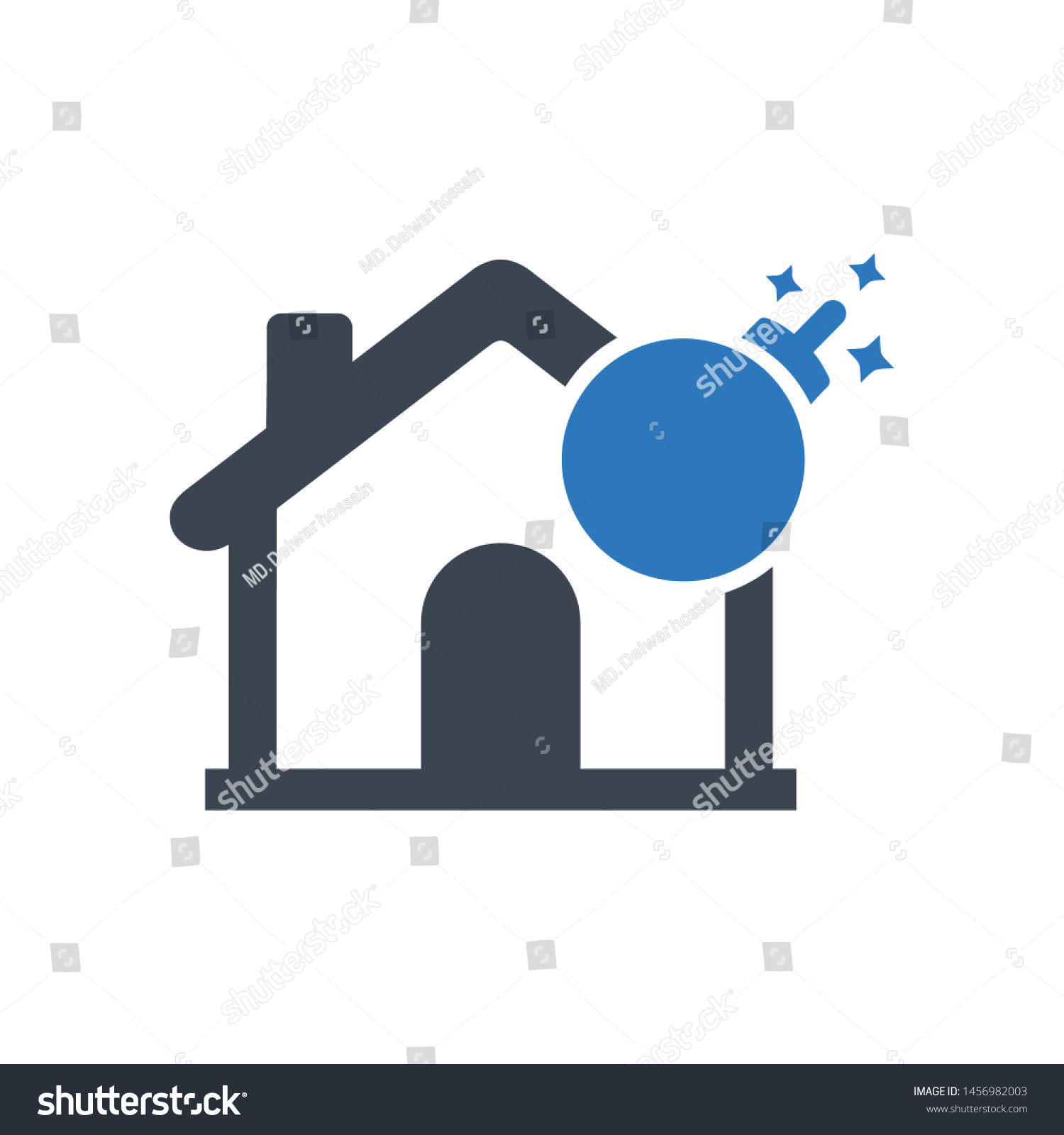 Home Bomb Explosion Icon Vector Graphics Stock Vector (Royalty Free ...