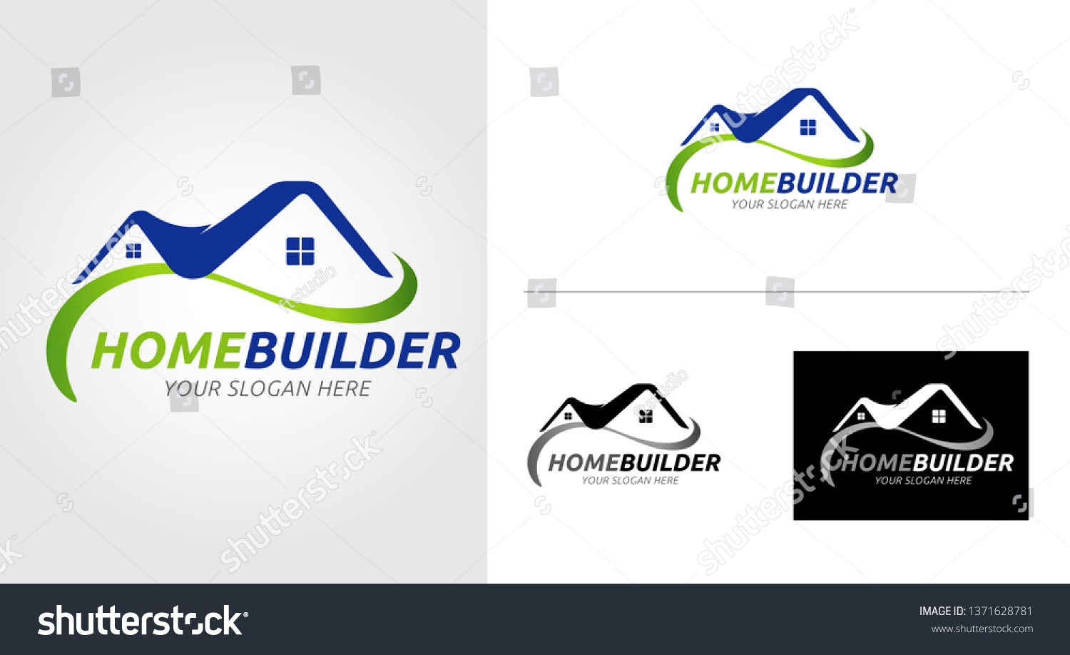 Home Builder Logo Template Stock Vector (Royalty Free) 1371628781