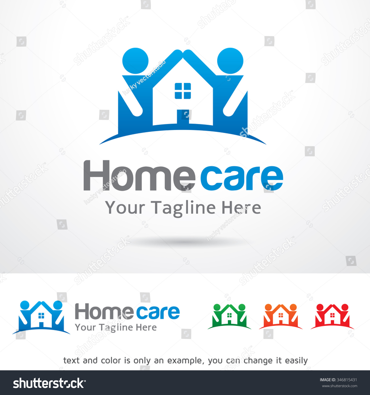 Home Care Logo Template Design Vector Stock Vector 346815431 - Shutterstock