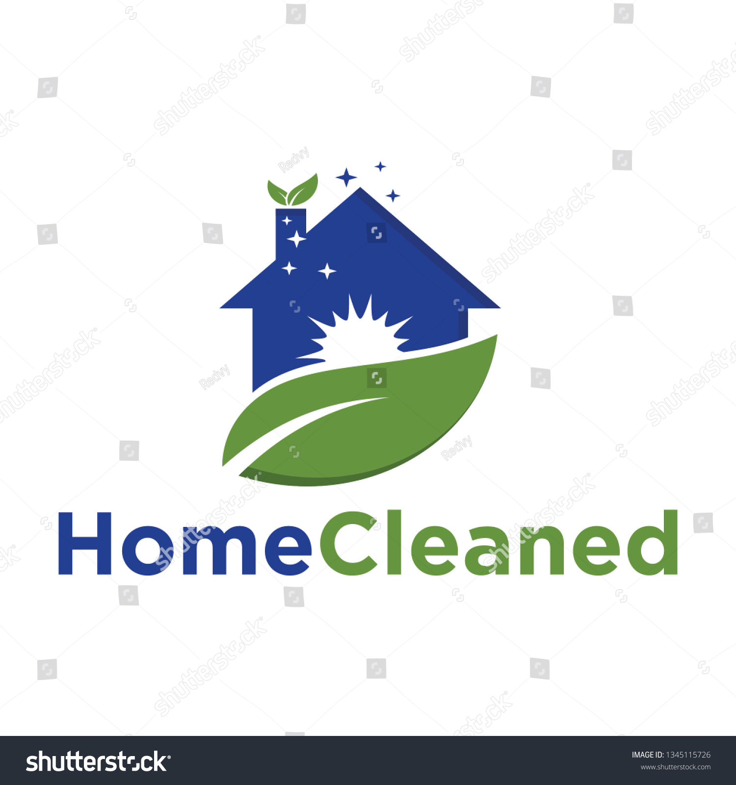 Home Cleaned Logo Stock Vector (Royalty Free) 1345115726 | Shutterstock
