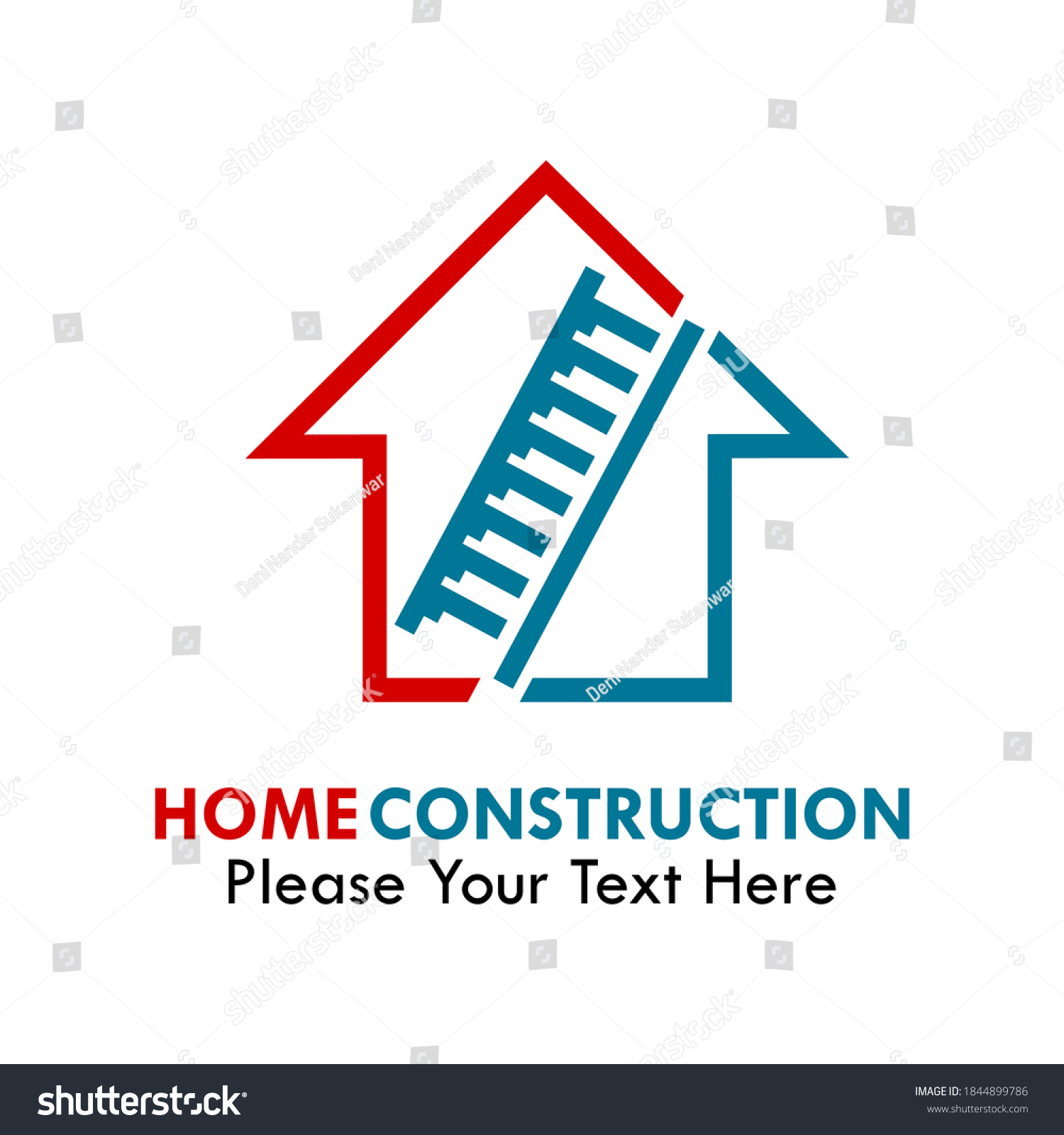 Home Construction Logo Template Illustration Stock Vector (Royalty Free ...