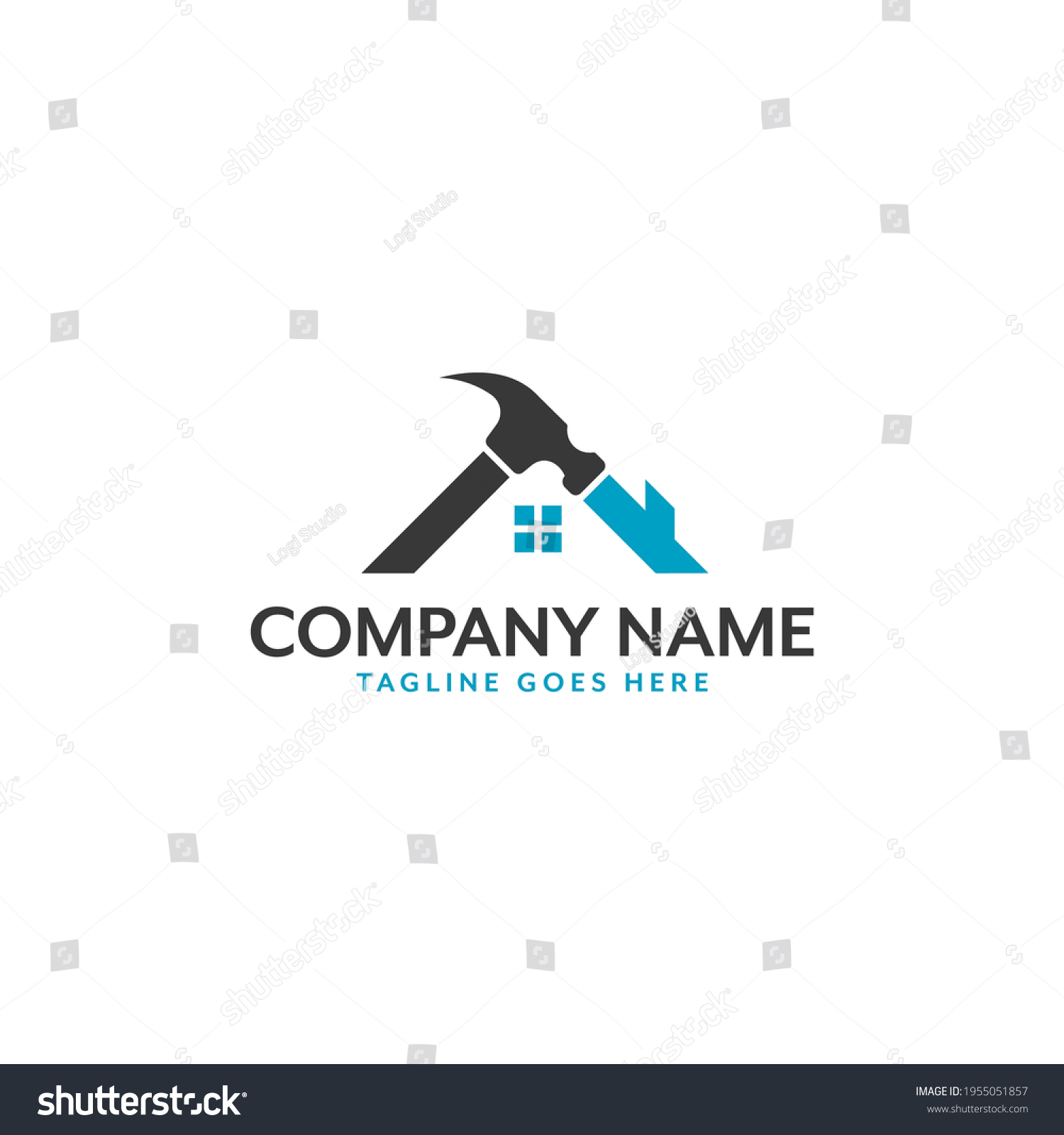 Home Construction Vector Logo Template Stock Vector (Royalty Free ...