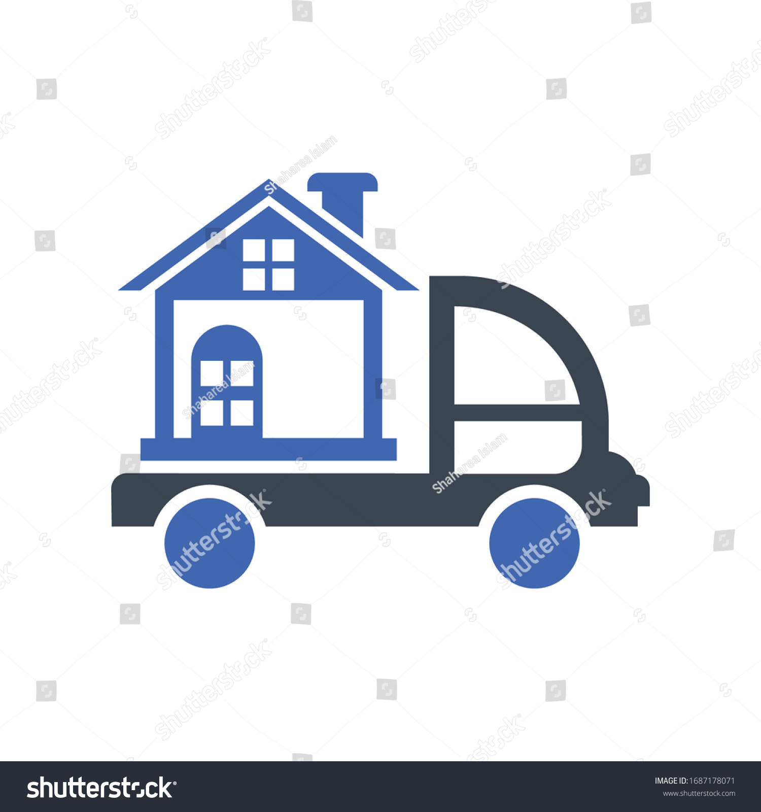 Home Delivery Icon Vector Graphics Stock Vector (Royalty Free) 1687178071