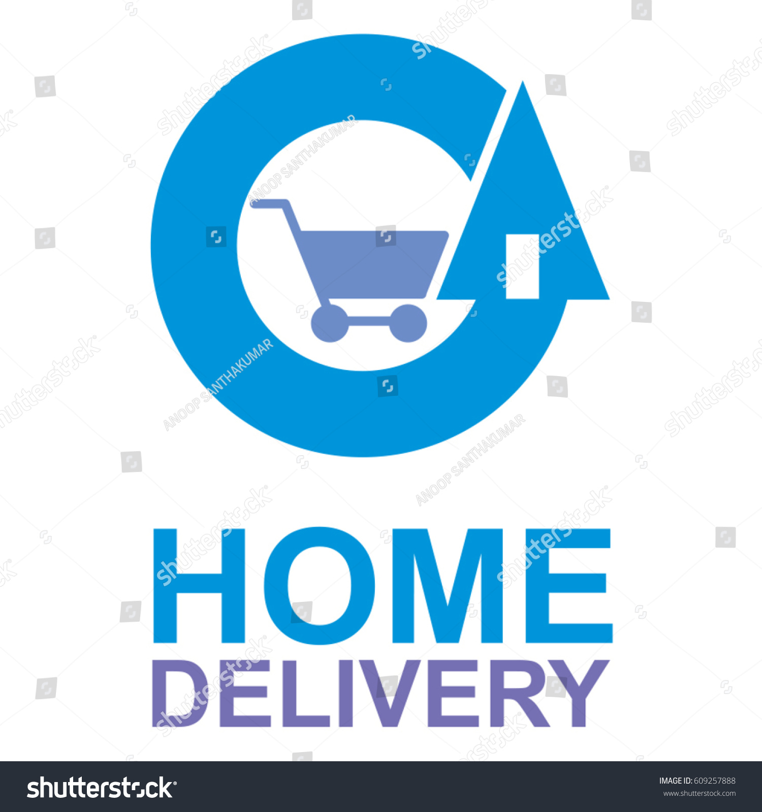 Home Delivery Logo Stock Vector (Royalty Free) 609257888