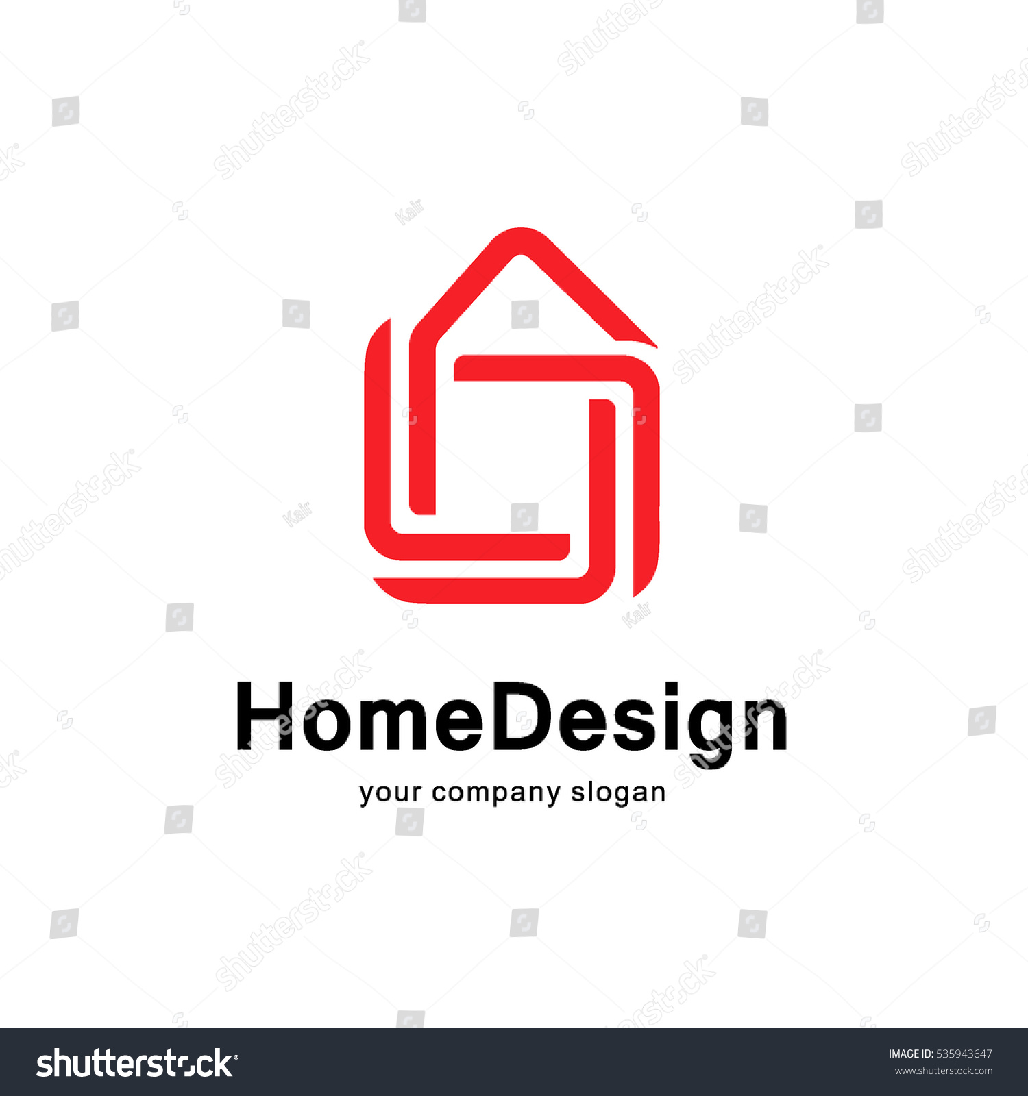 Home Design Vector Logo Concept Stock Vector (Royalty Free) 535943647