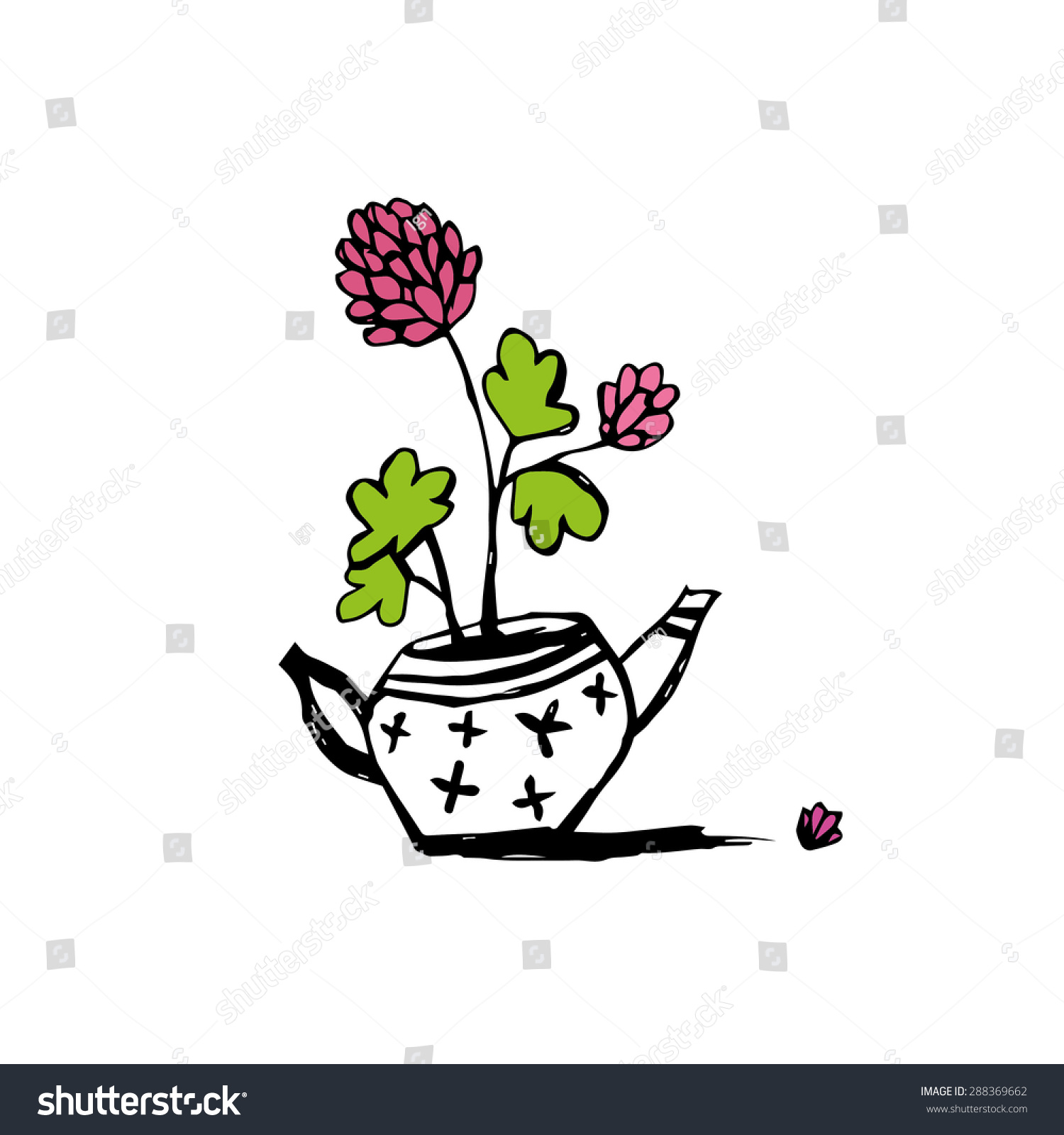 Home Flower Vector Illustration Stock Vector (Royalty Free) 288369662