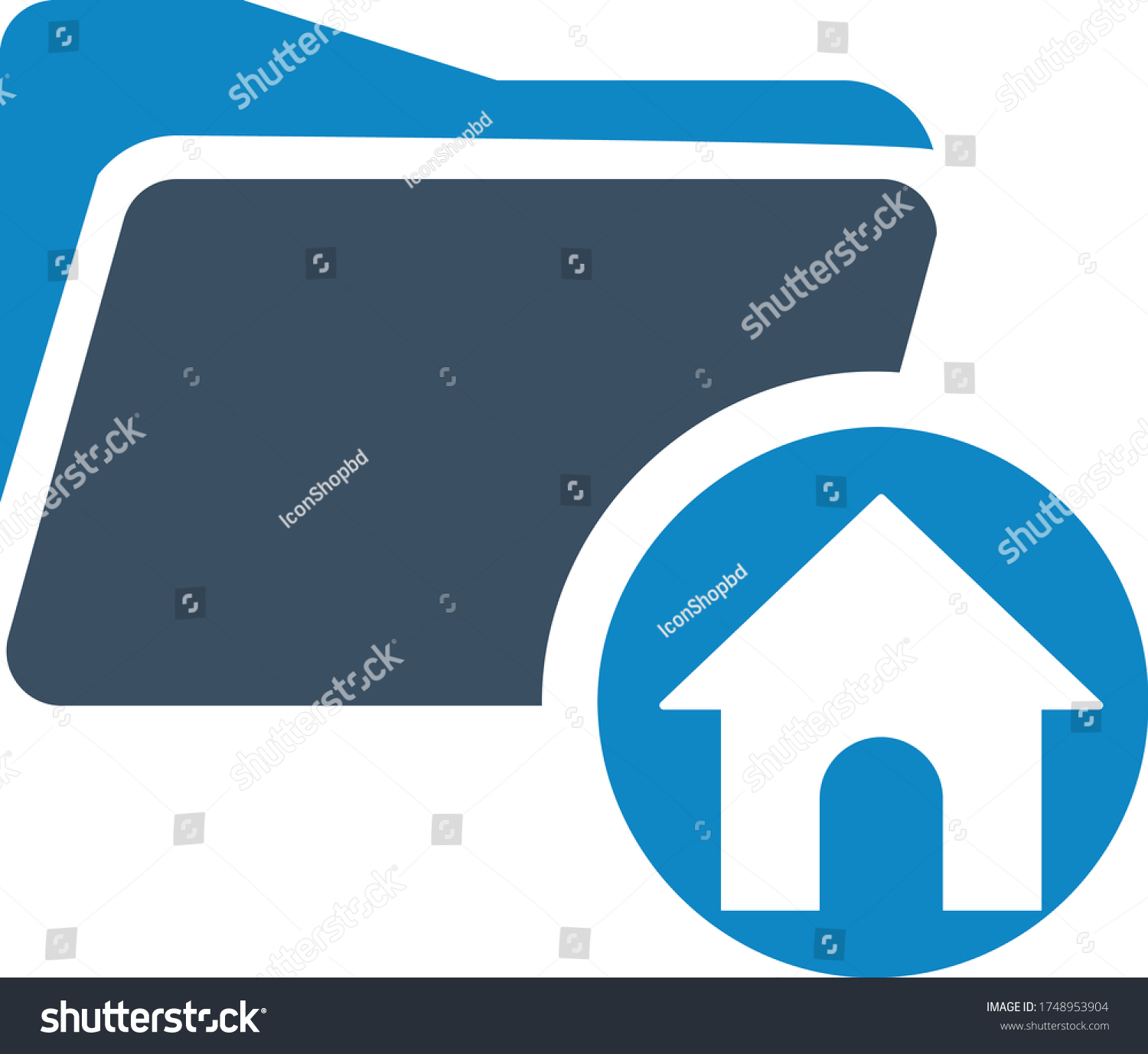 Home Folder Icon Vector Illustration Stock Vector (Royalty Free) 1748953904